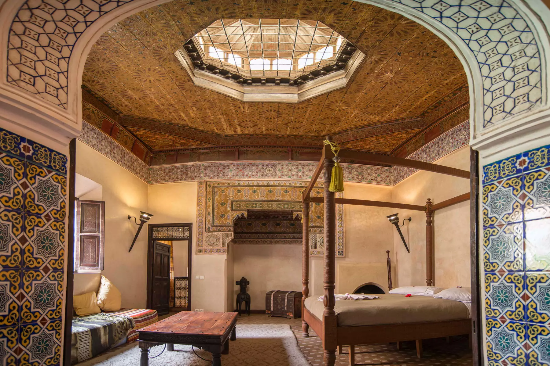 riad airbnb dipulihkan di Marrakesh, Maghribi
