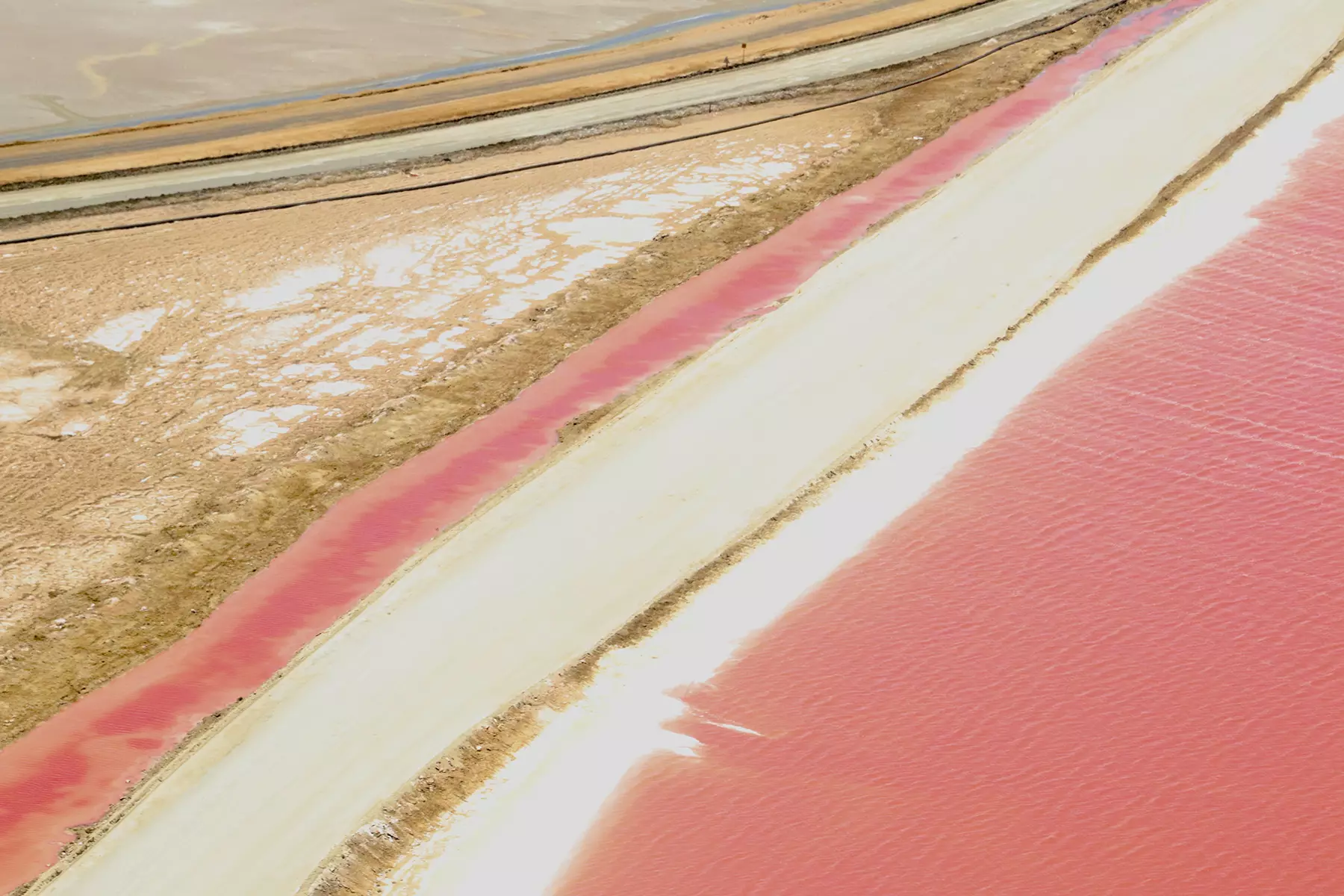 Tafki mai launin ruwan hoda, mai suna The Pink Lake a Namibiya