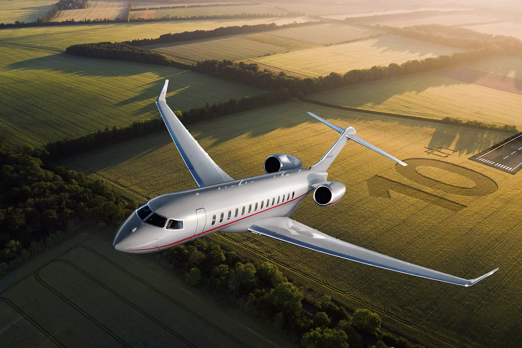 Fanaterana Global 7500 faha-10 an'ny VistaJet amin'ny sidina