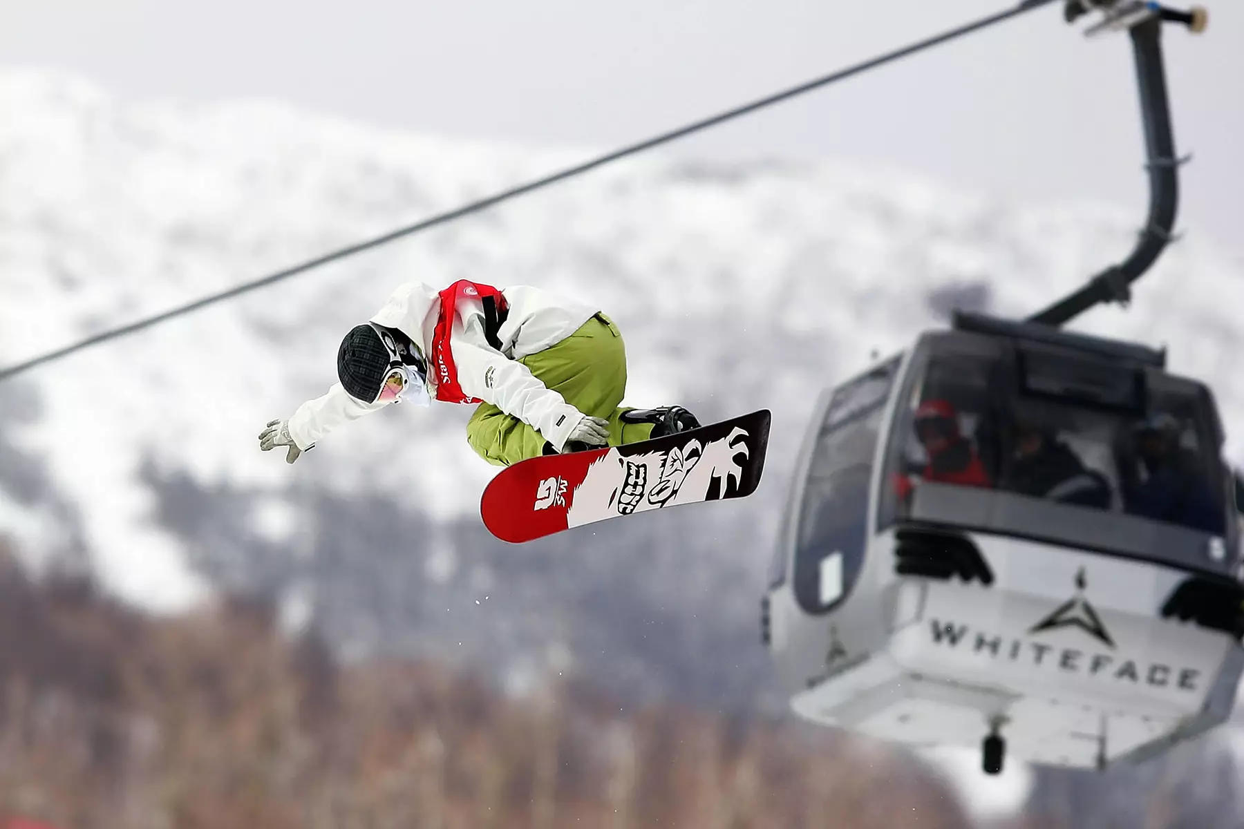 Snowboardåkning på Whiteface Mountain i Lake Placid, New York