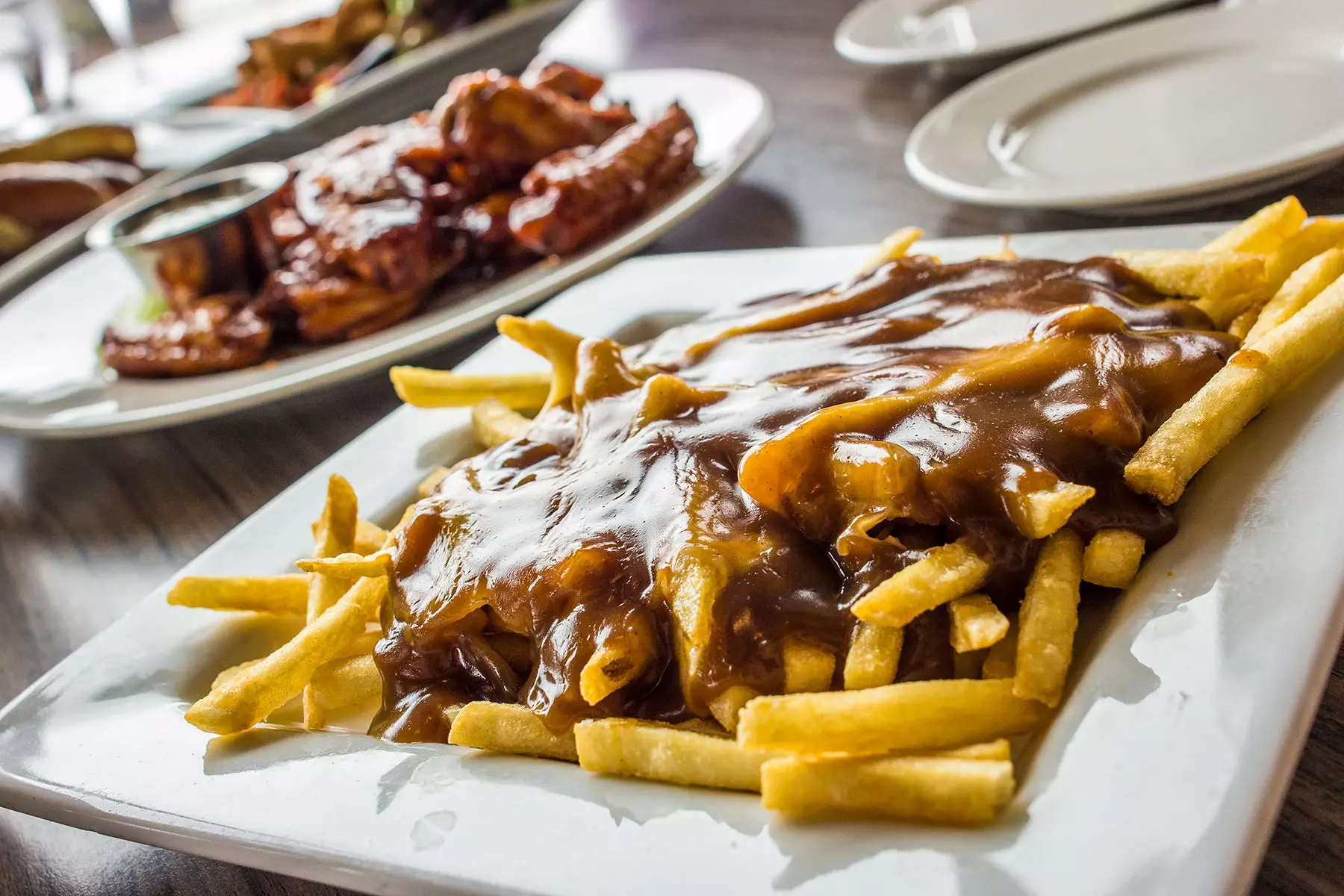 Ein Teller Poutine vom Jay Peak Resort