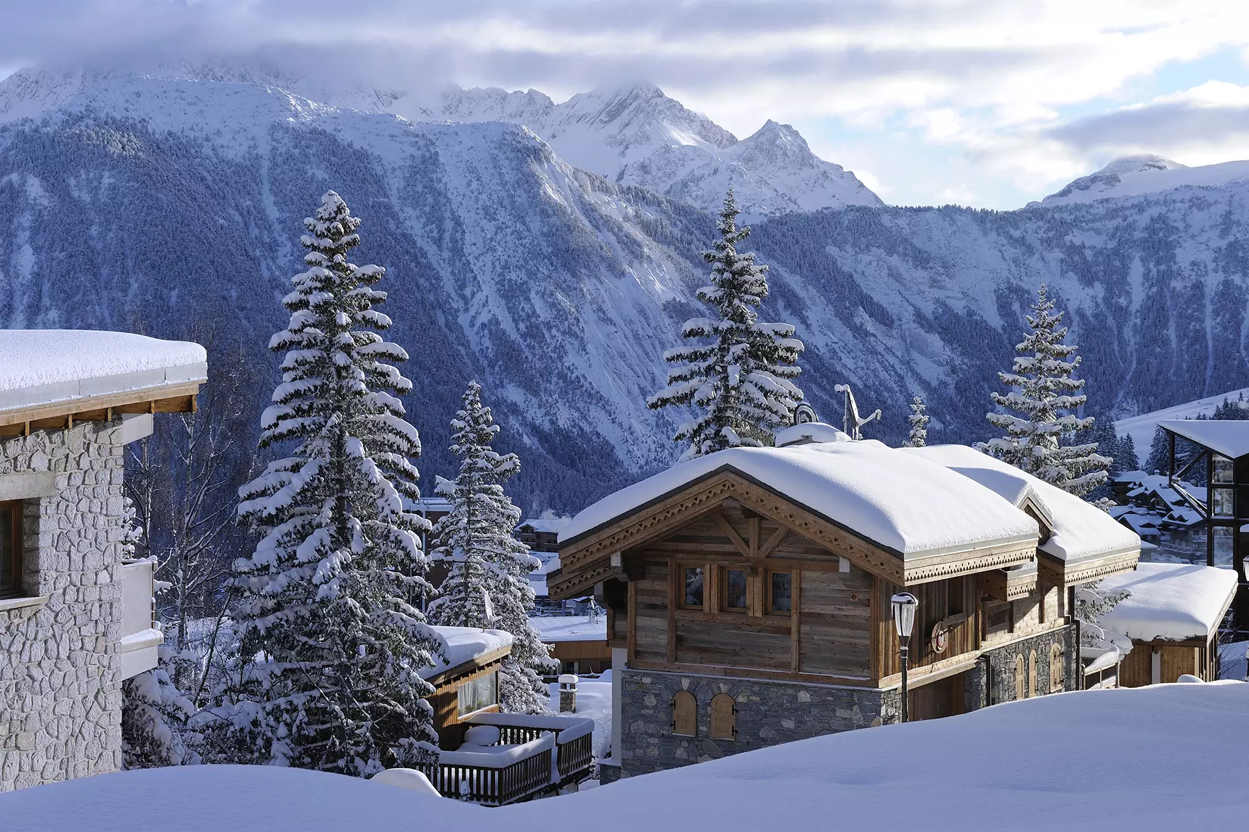 Chalet, Courchevel Ski ohun asegbeyin ti, Tree Valley Skiing Area, Savoie, France