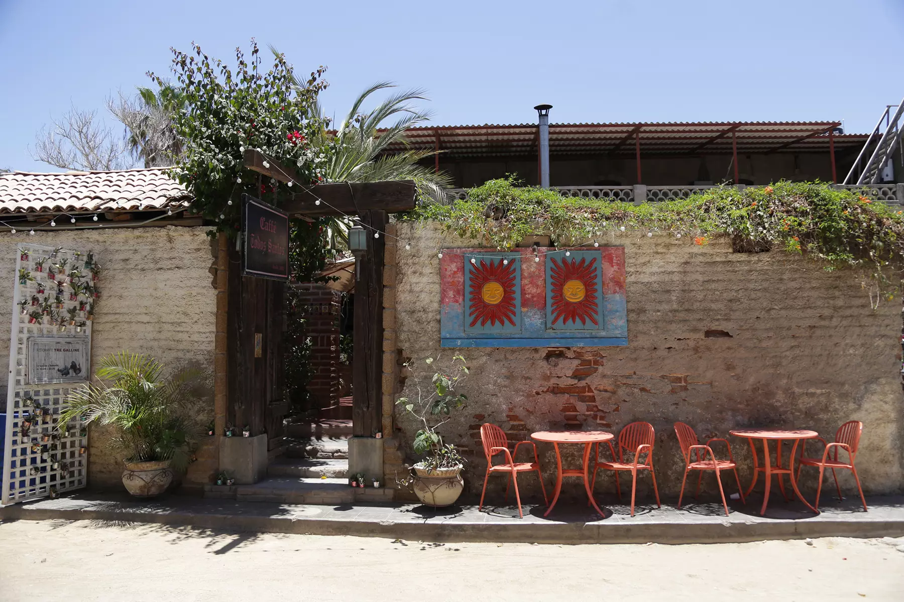 Café Todos Santos v Todos Santos, Pueblo Magico, Baja California Sur, Mexiko