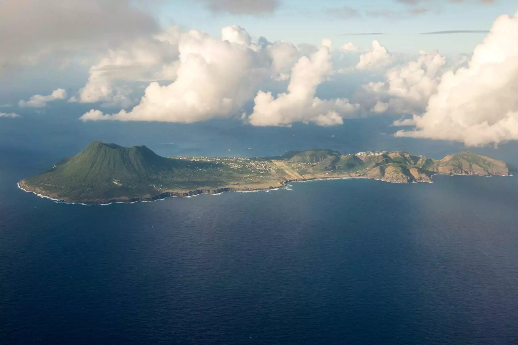 Aerial ng St. Eustatius, Statia, Netherland Antilles, West Indies, Caribbean