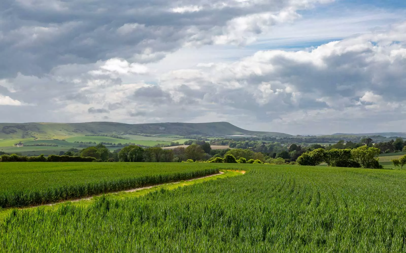 Kuwona kwa Firle Beacon ku Sussex, kuchokera ku Wilmington