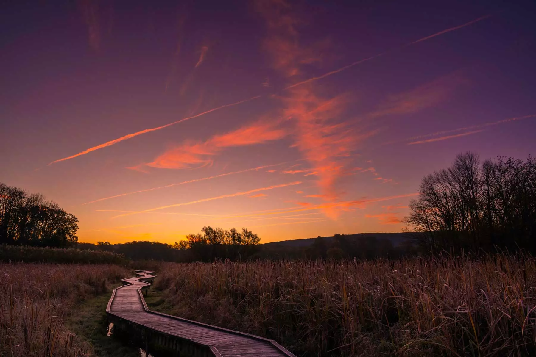 Trap naar de hemel, New Jersey bij zonsondergang