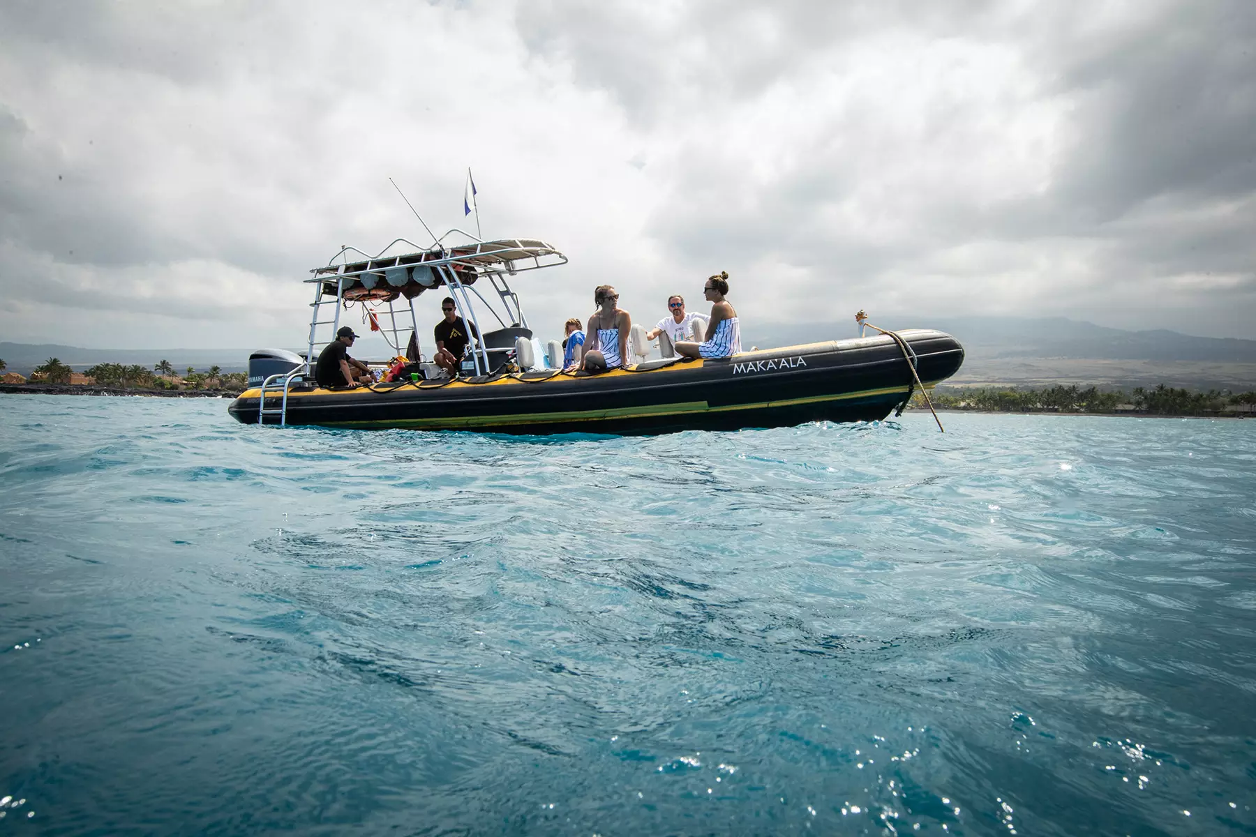 Die boot wat jou uitneem na die duikplek by Four Seasons Resort Hualalai