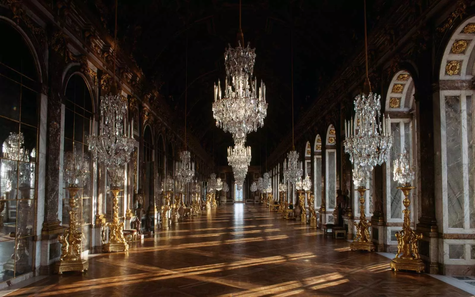 Hall of Mirrors, Istana Versailles (Daftar Warisan Dunia UNESCO, 1979), Ile-de-France, Prancis, abad ke-17