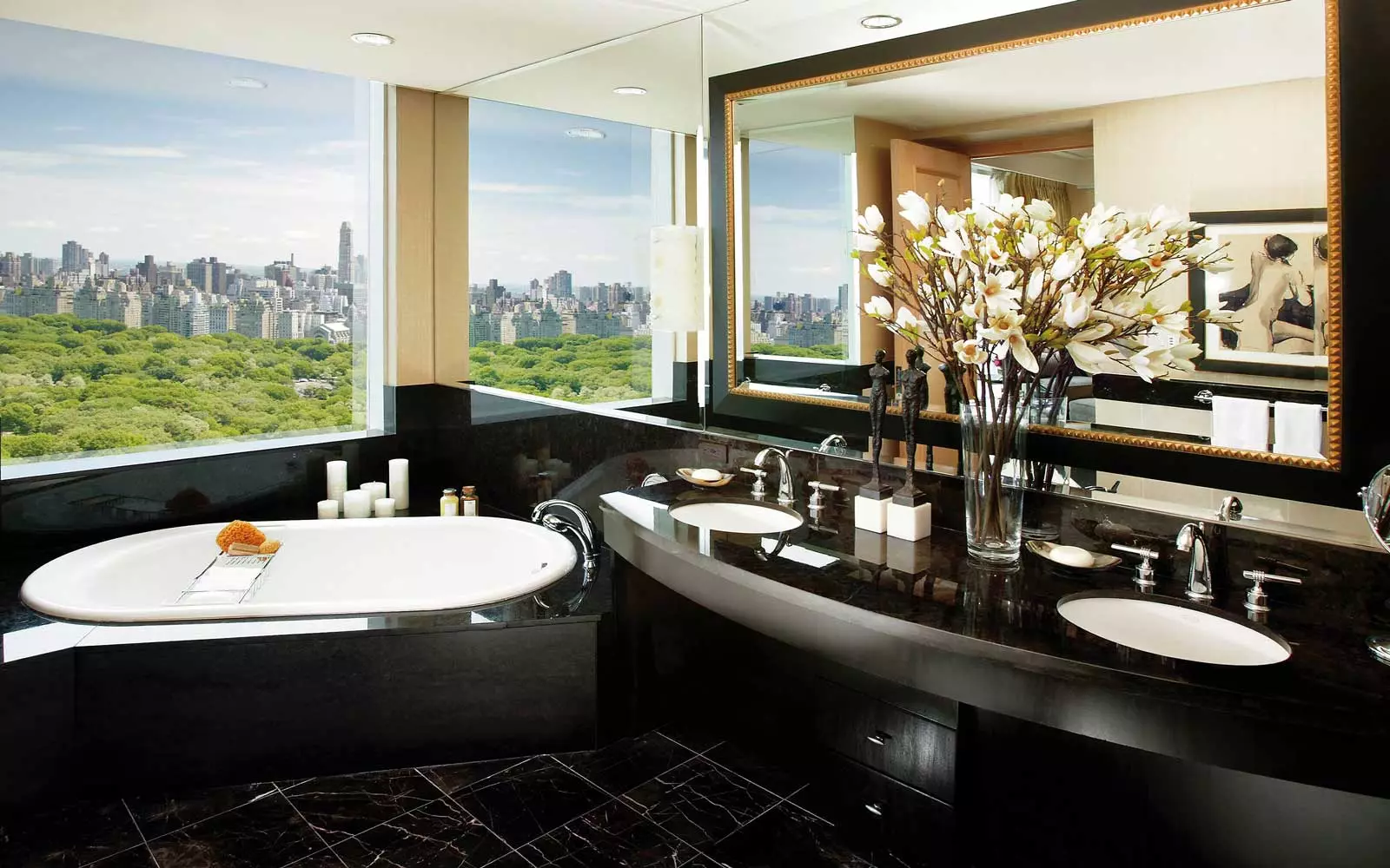 Tampilan jendhela saka Mandarin Oriental New York