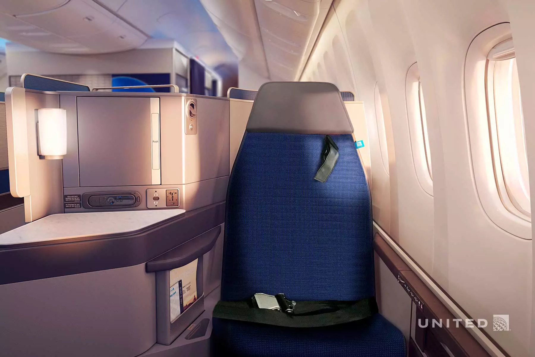 Sedež prvega razreda United Airlines