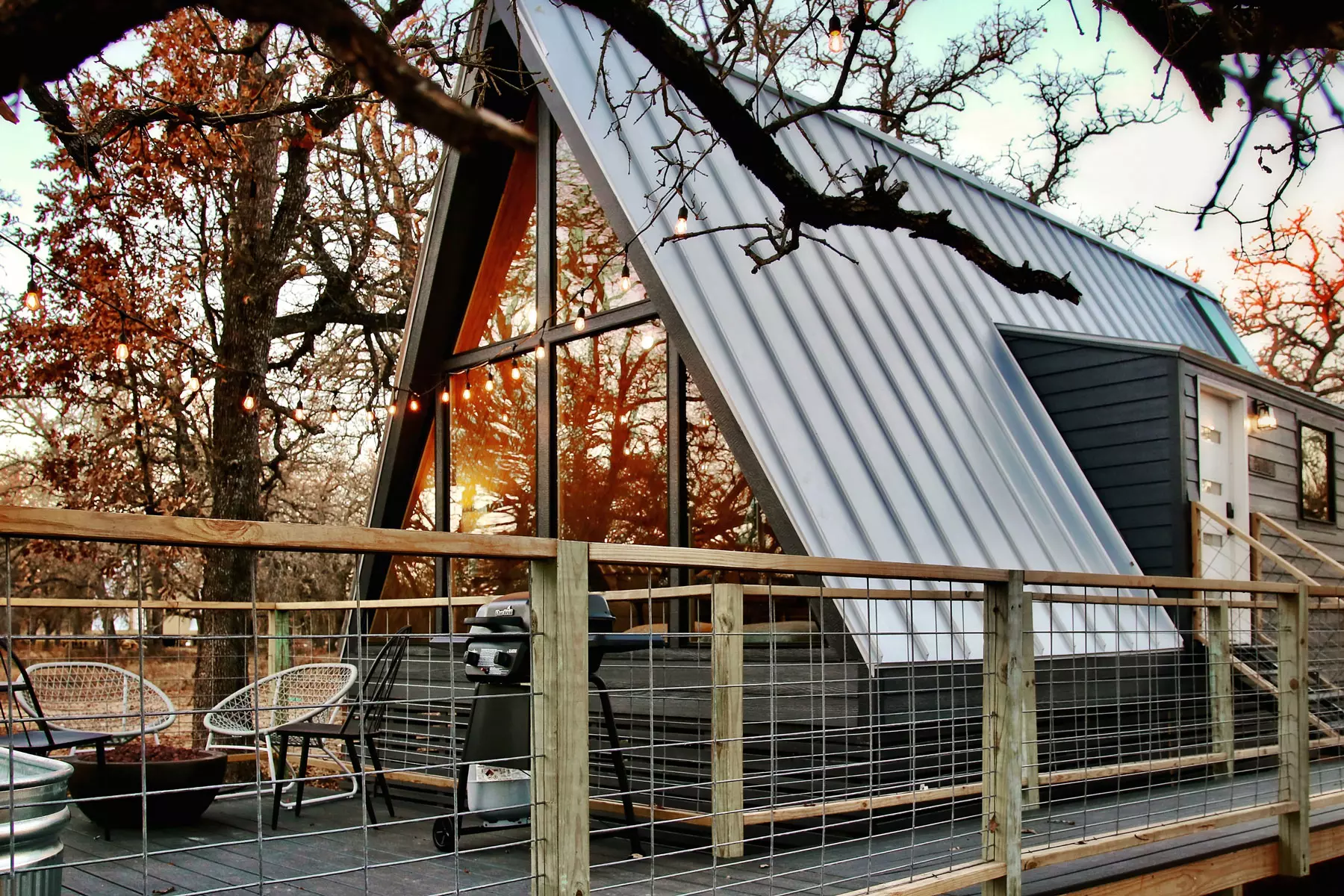 Una cabina a telaio in un ranch di telaio in Texas Hill Country