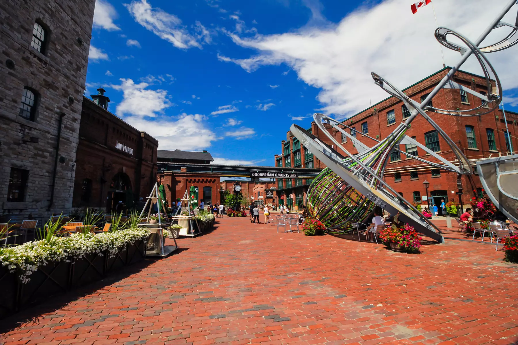 ຖະໜົນ Trinity, Distillery District ໃນ Toronto, ON, ການາດາ