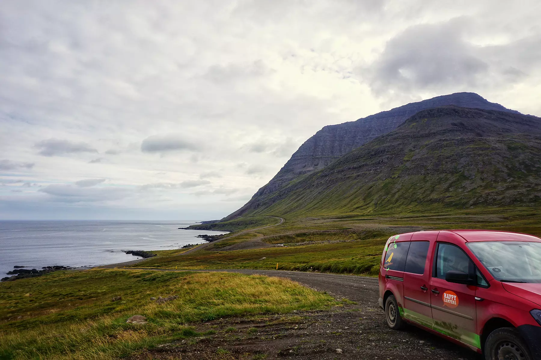 Exterior da caravana en Westfjords