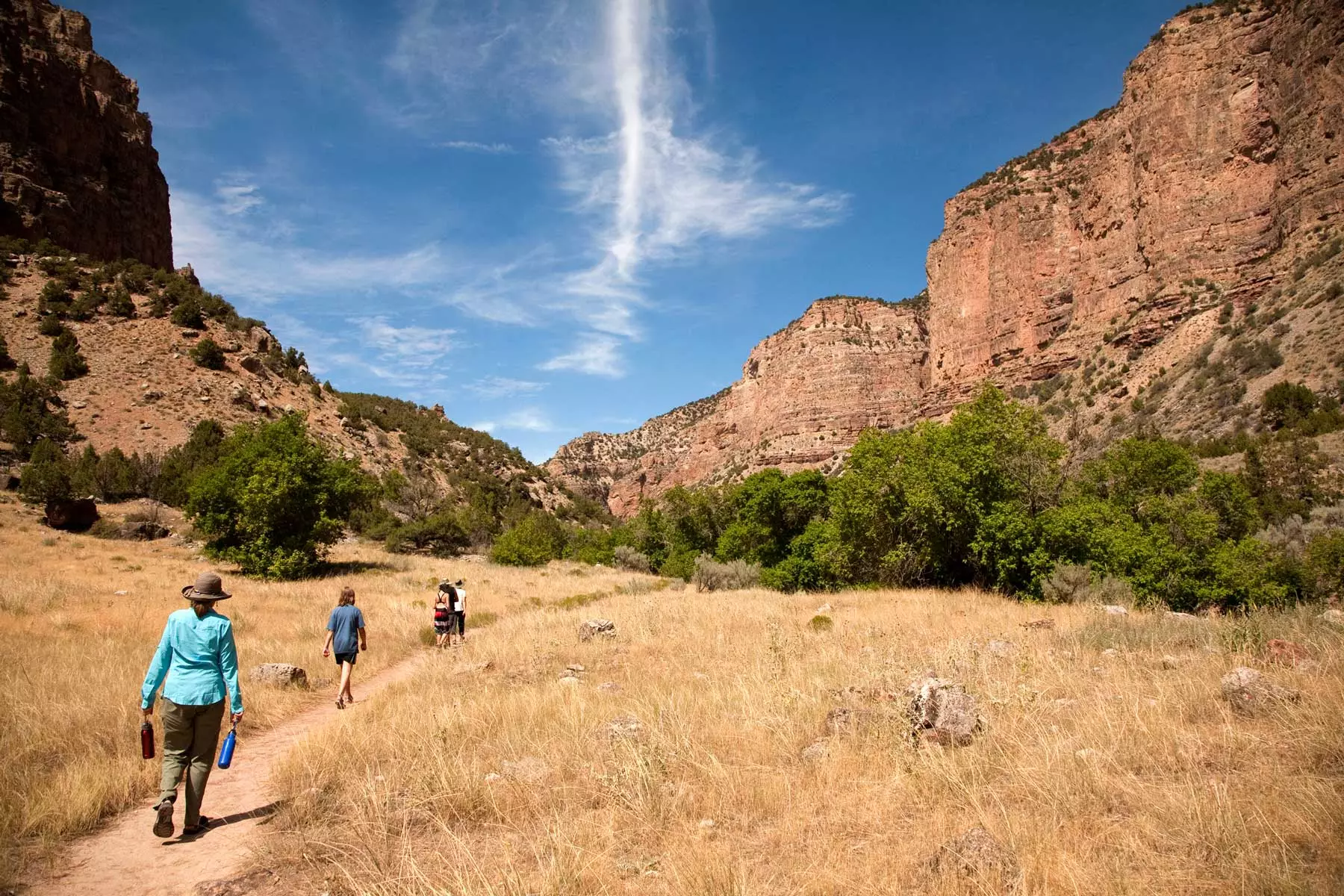 Famyljekuier yn canyon, Dinosaur National Monument, Green River, Colorado