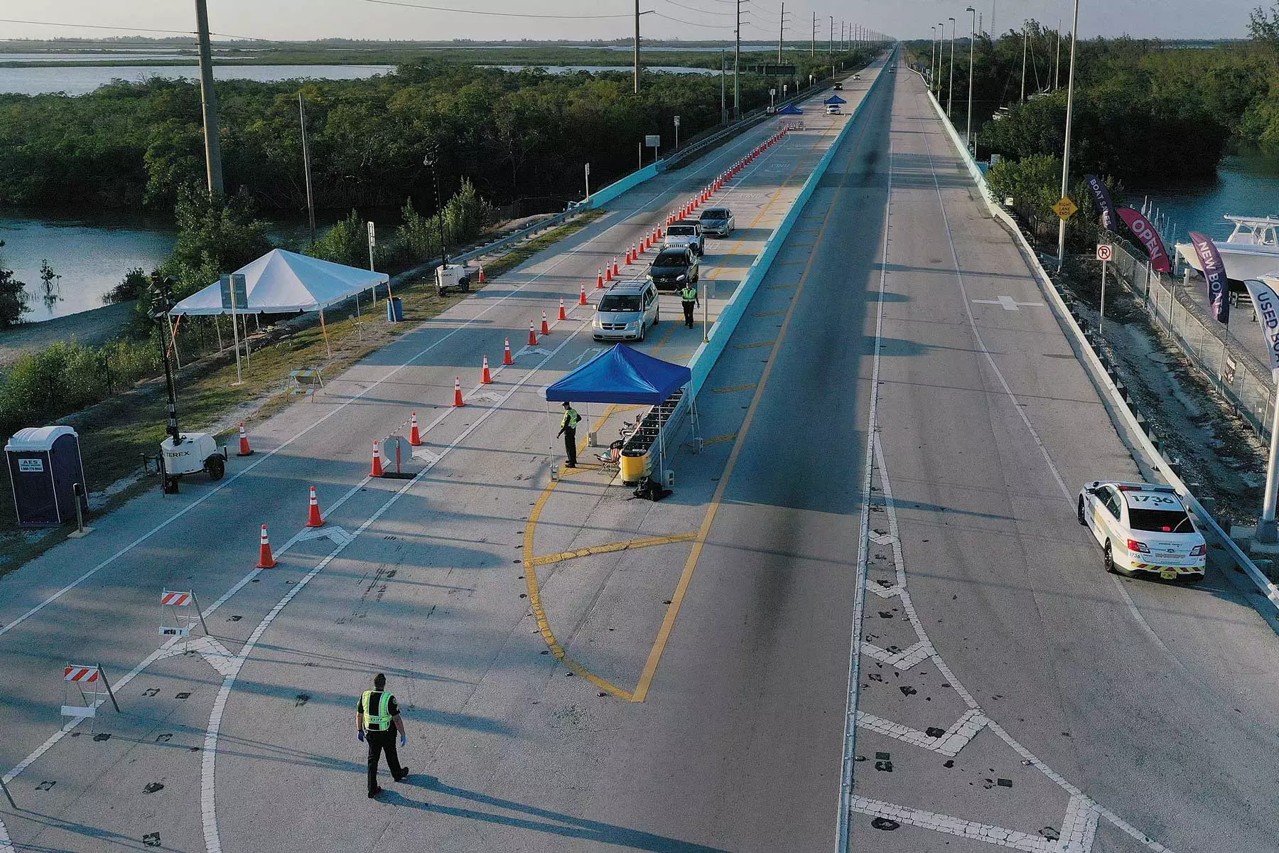 Florida Idugang ang Checkpoint Para sa Pag-access sa Florida Keys