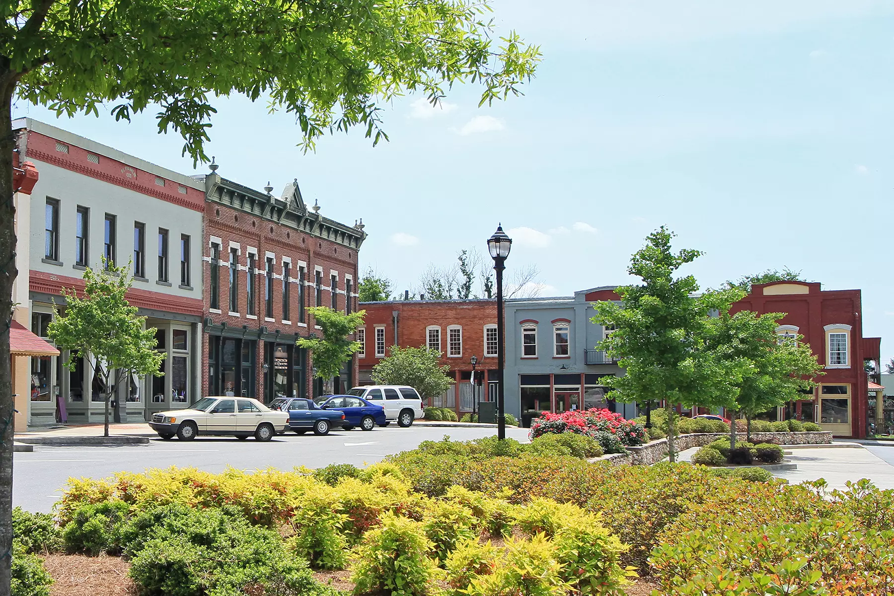 Obnovené centrum mesta Adairsville, Georgia