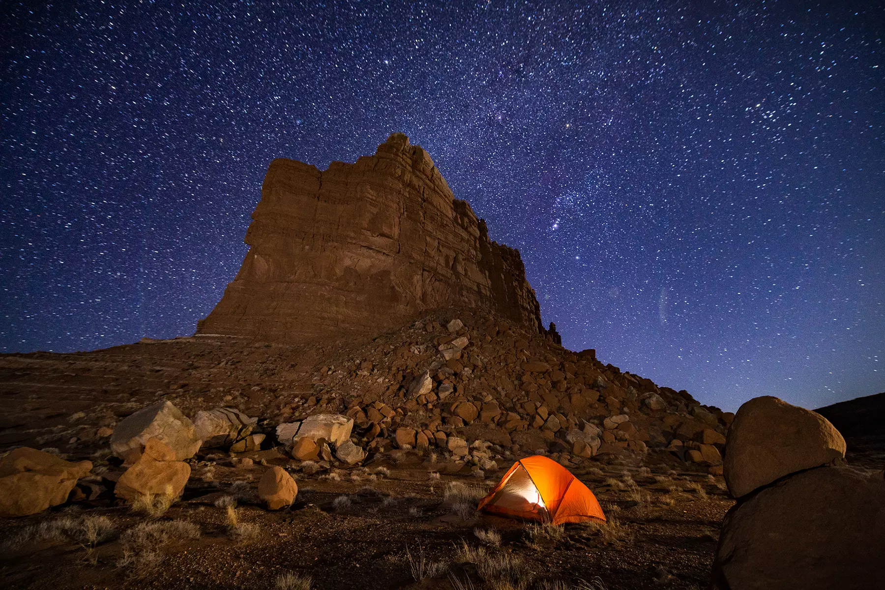 Kan anba zetwal yo nan Canyon Country, Goblin Valley Campground Utah