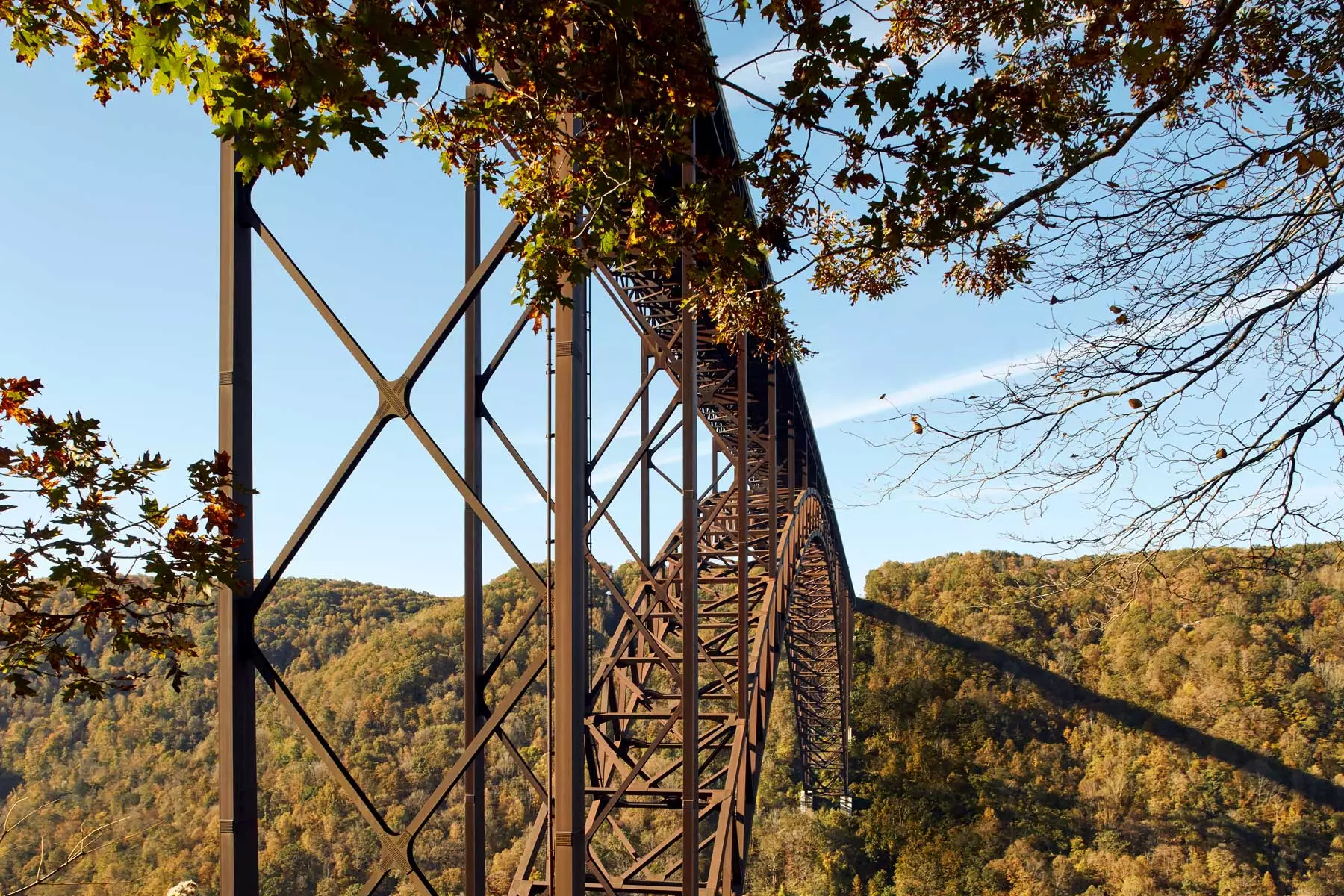 Yakadzika angle yekuona yeNew River Gorge Bridge muWest Virginia, mumatsutso