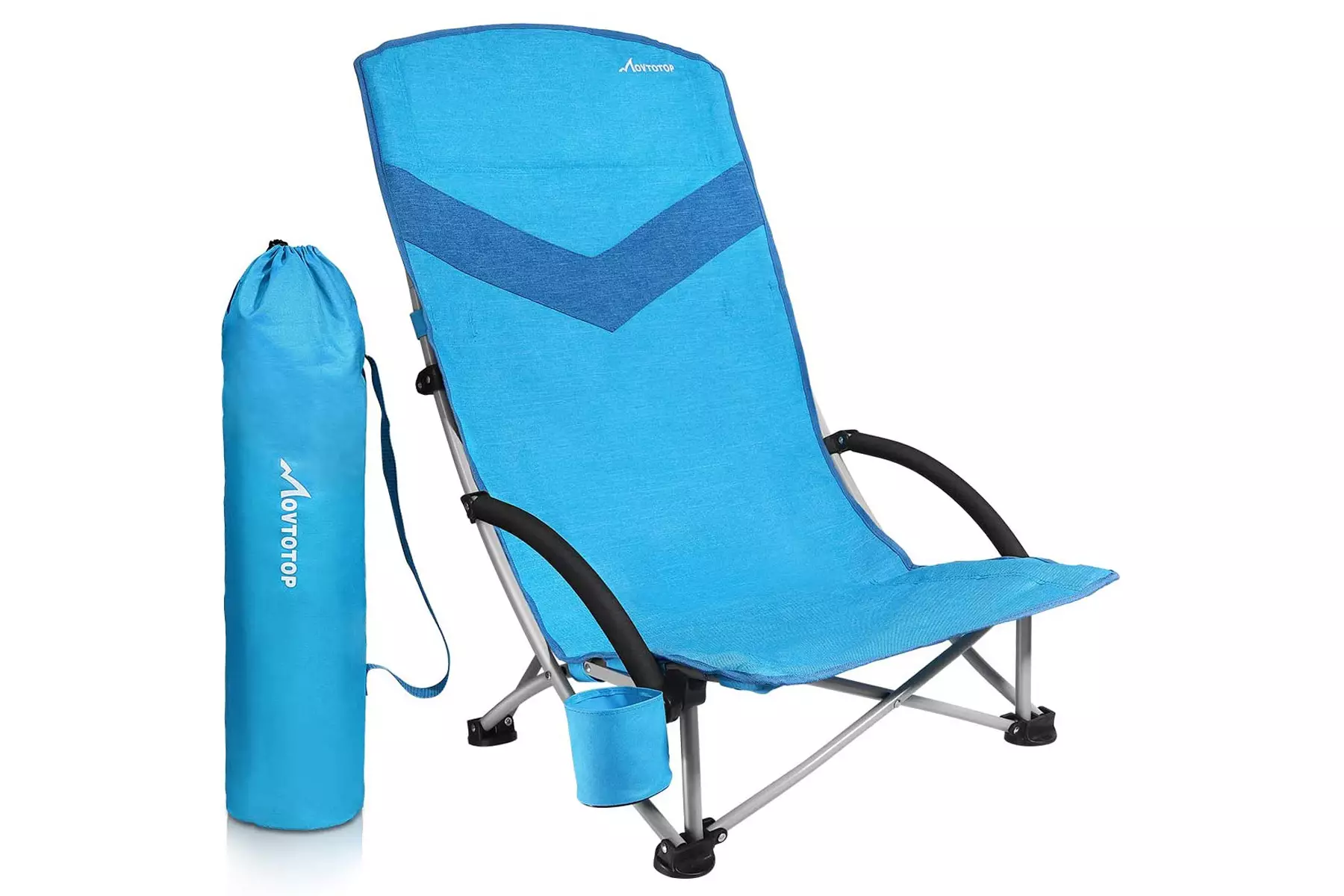 Blue beach lounge chair