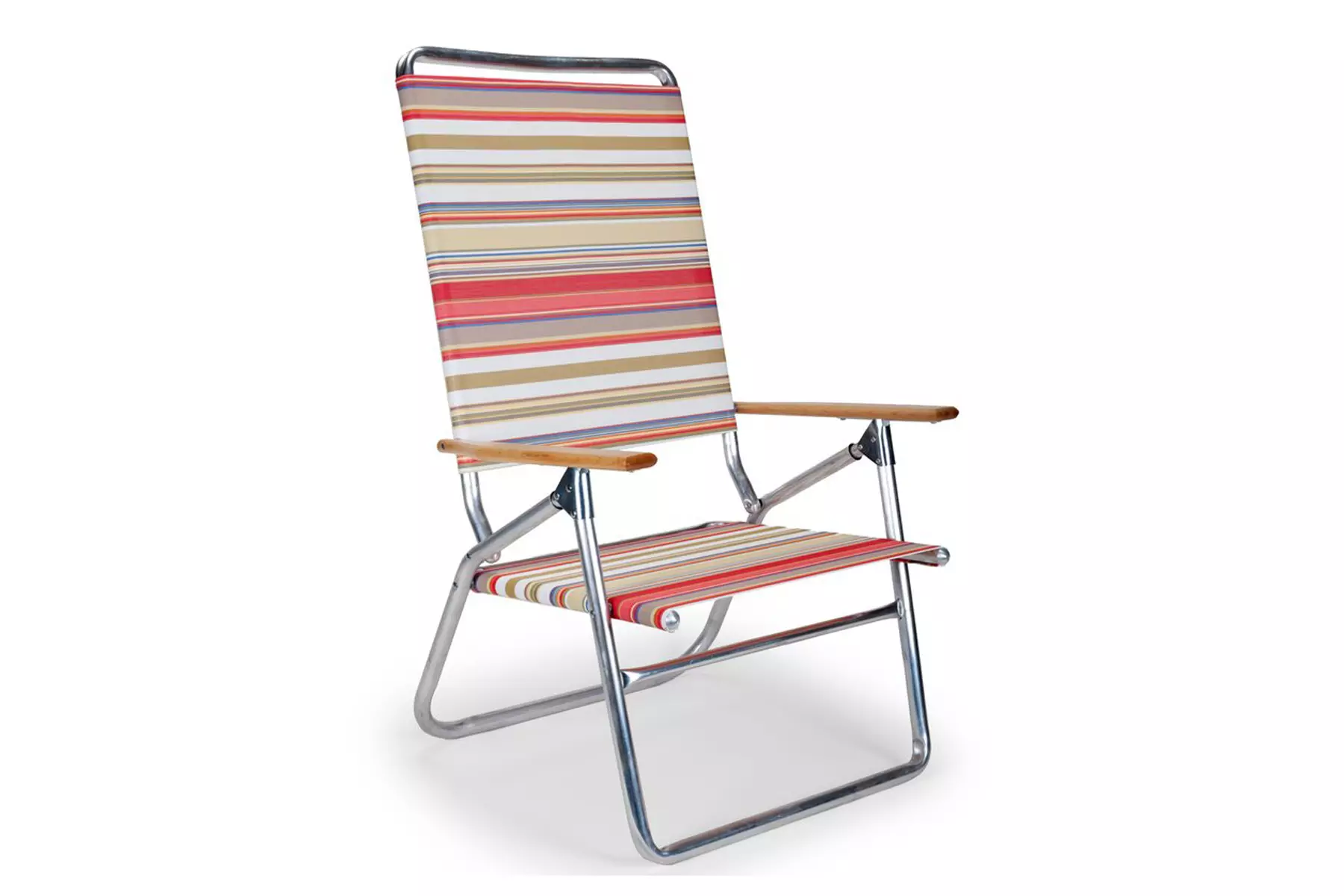 Striped beach chair