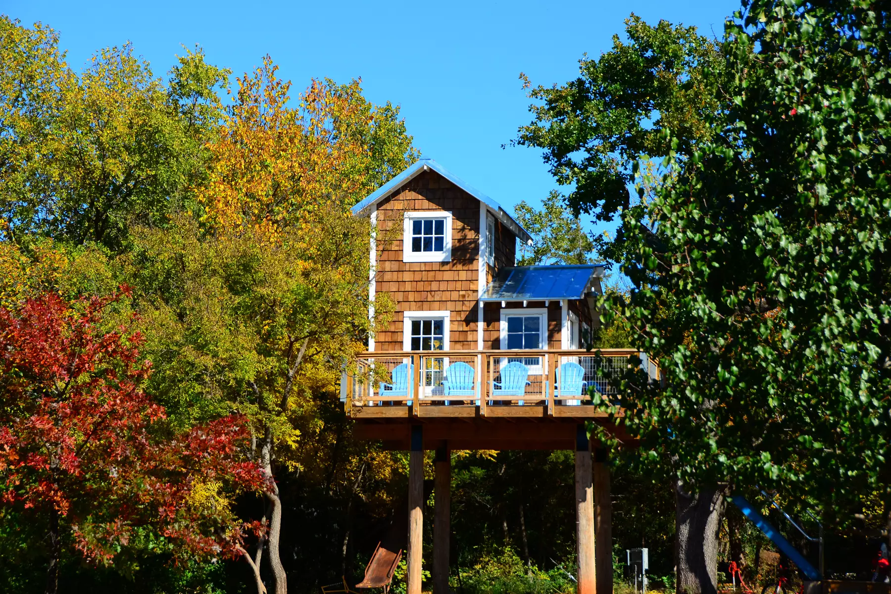 Cabane dans les arbres à Edmon, Oklahoma