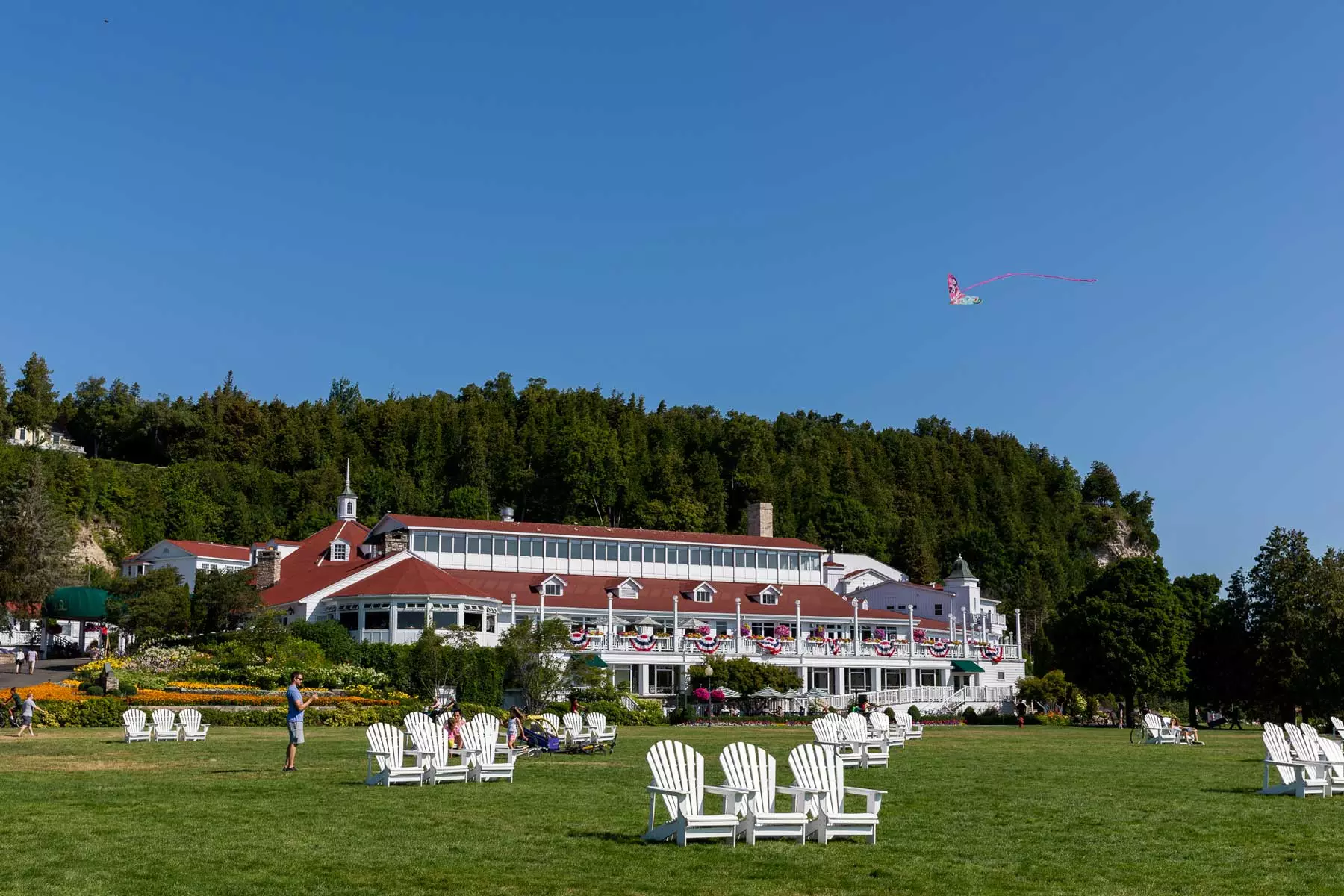 Mission Point, kurortun xarici görünüşü, Mackinac Island, Michigan