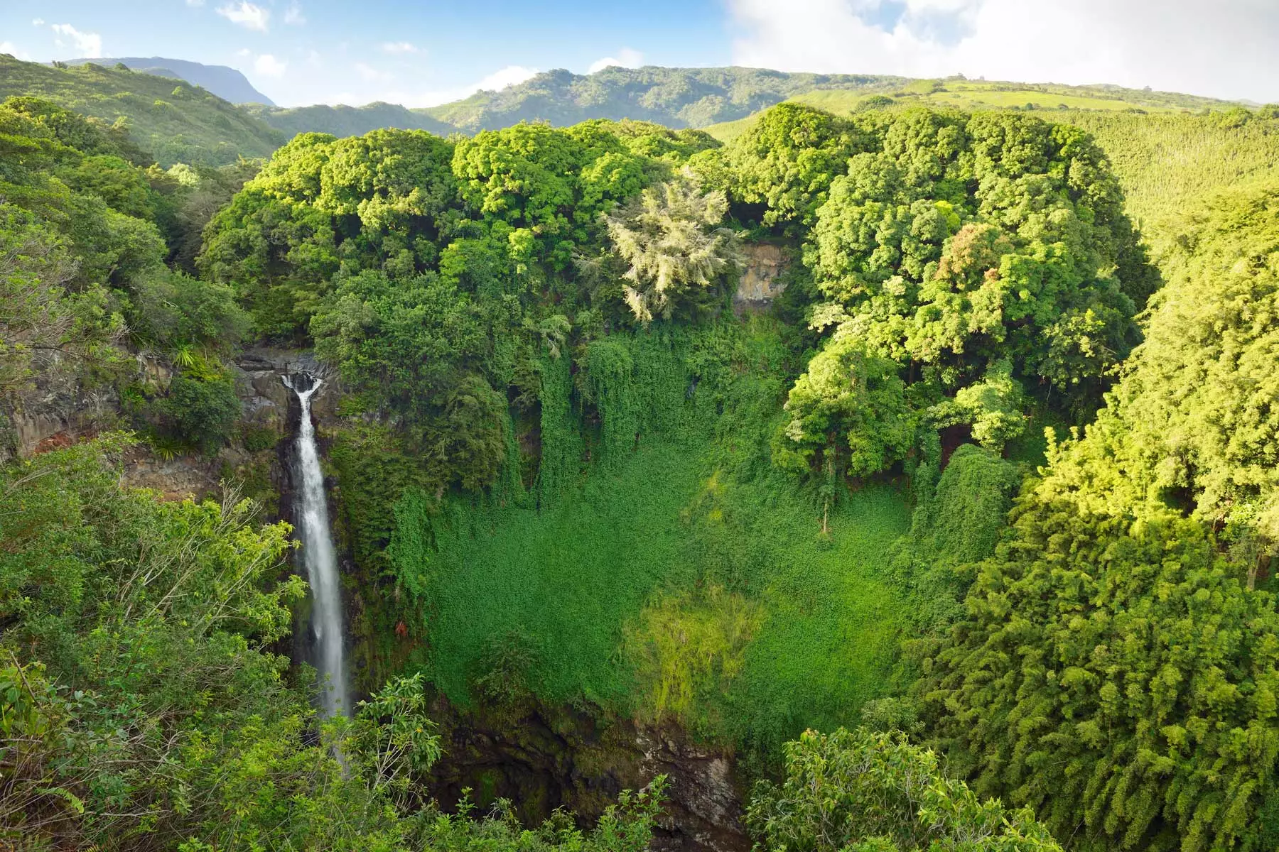 Makahiku Falls, Maui, Hawaï