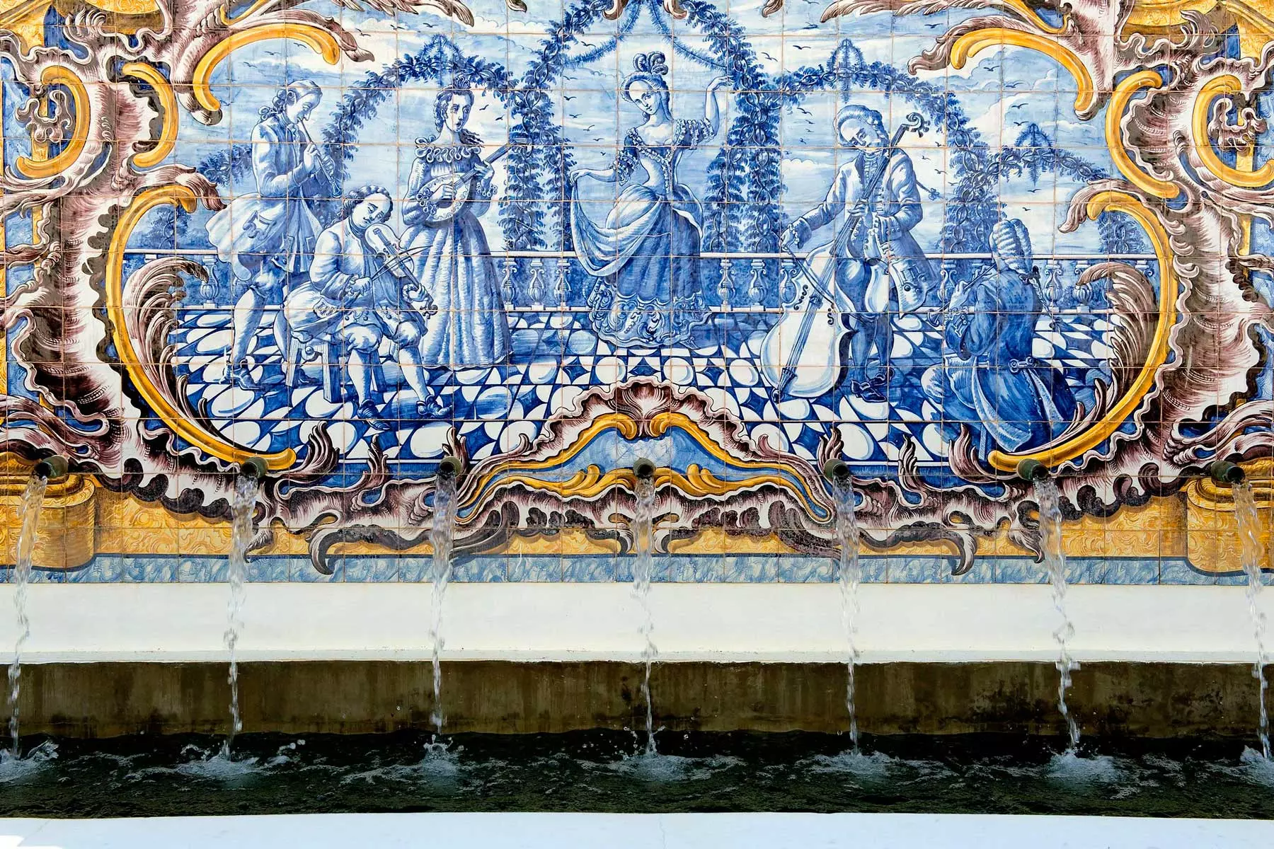 Nkọwa nke isi iyi tiled mural na Finca Cortesin