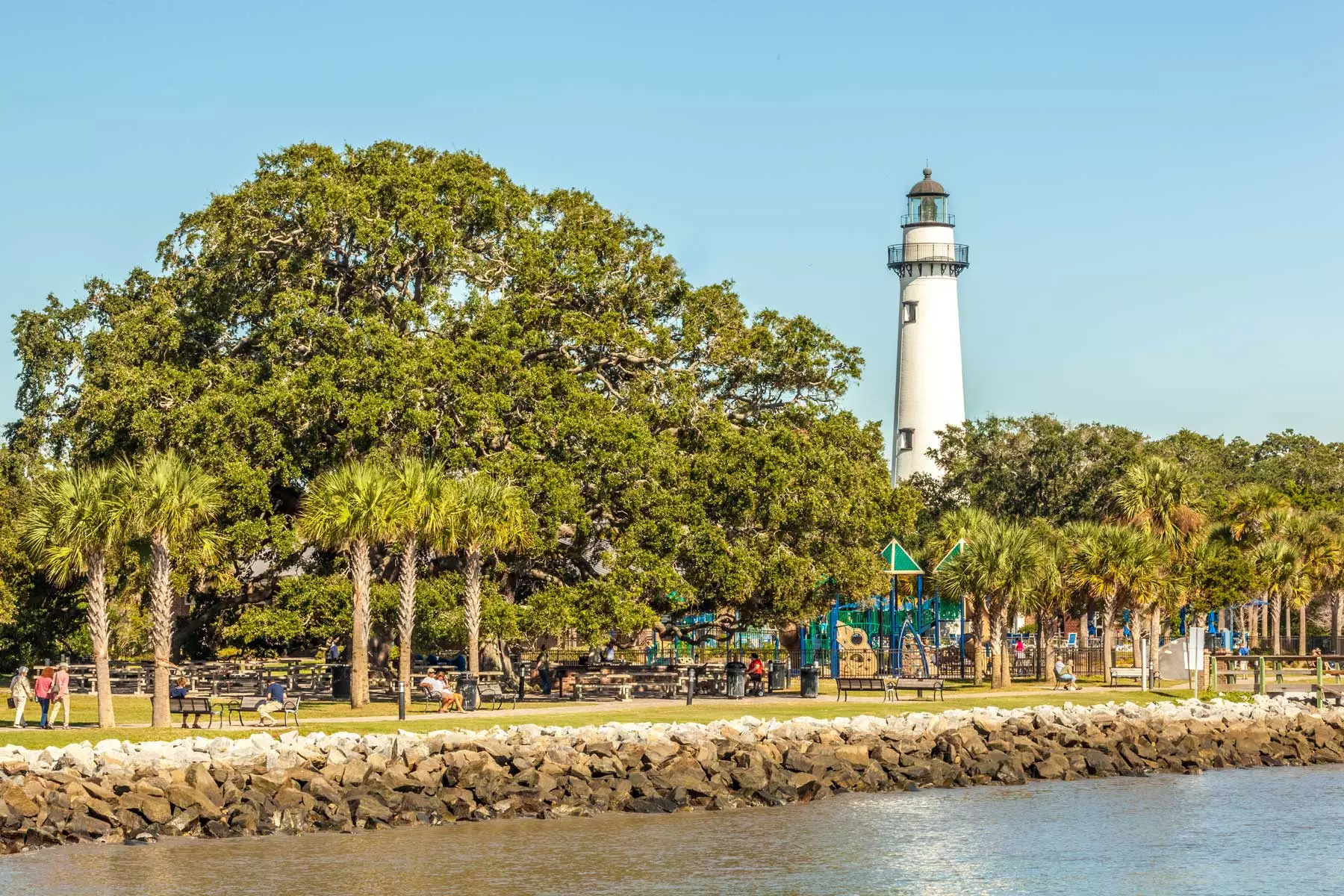 Simons Island Village Waterfront w Złotych Wyspach w stanie Georgia