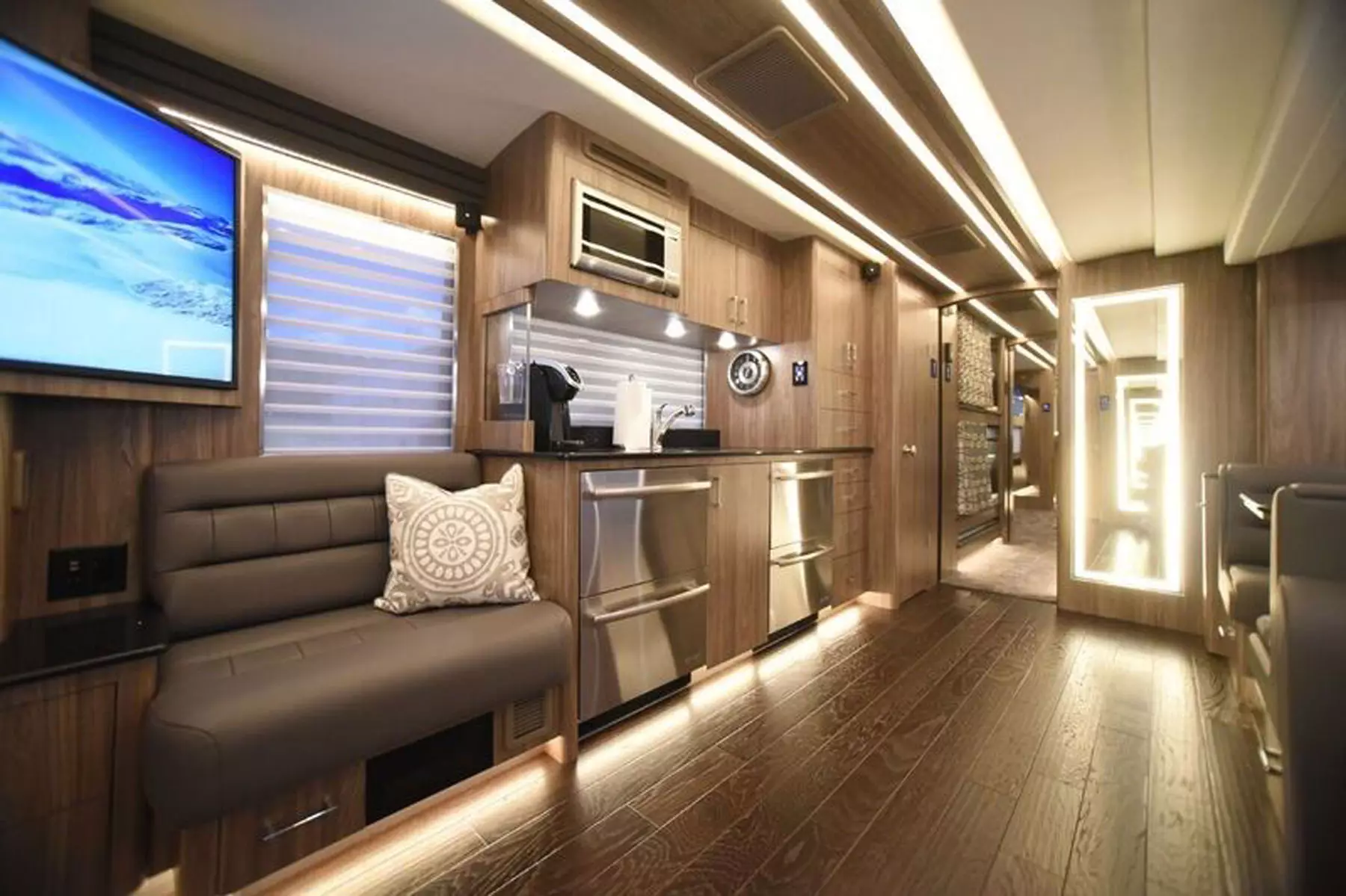 luxury tour bus interior