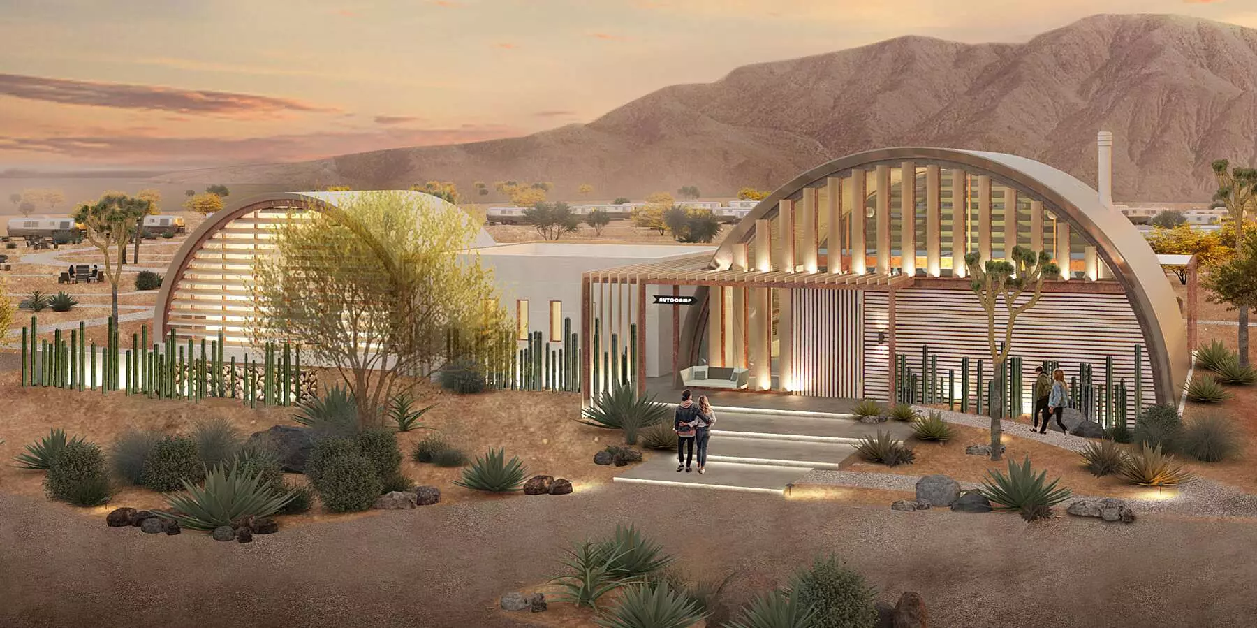 AutoCamp Az önce Joshua Tree Karakolunu Açtı — Isıtmalı Havuzlu