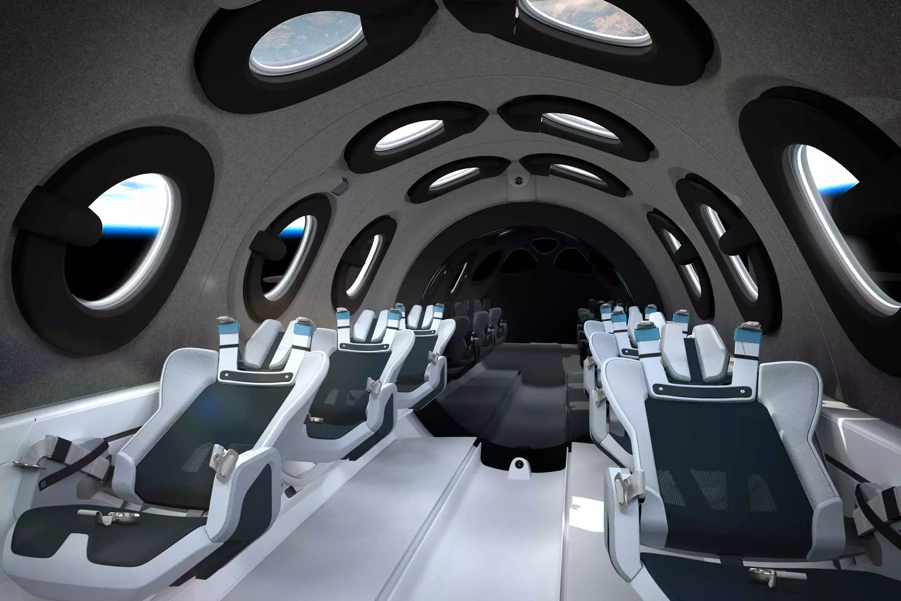 Mga rendering ng Virgin Galactic Space Aircraft