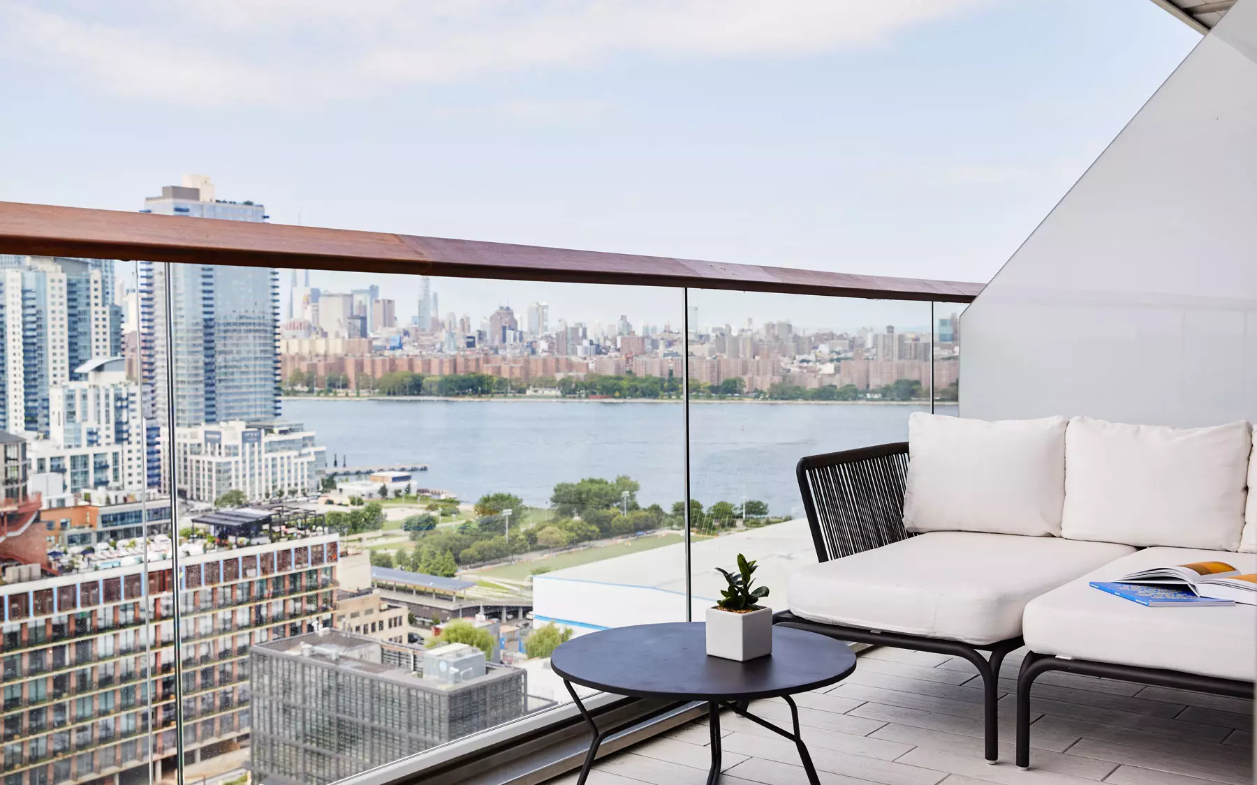 Balkon in The William Vale met uitzicht op NYC