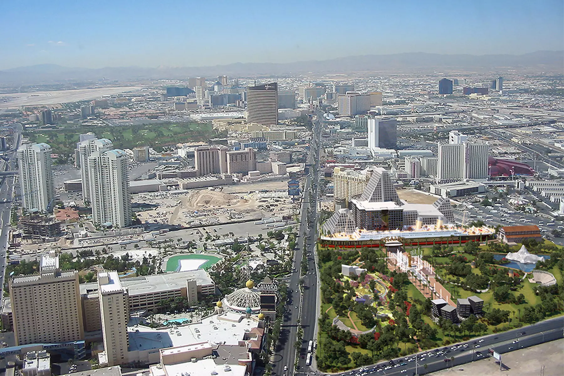 Žlugusių Las Vegaso kurortų atvaizdai