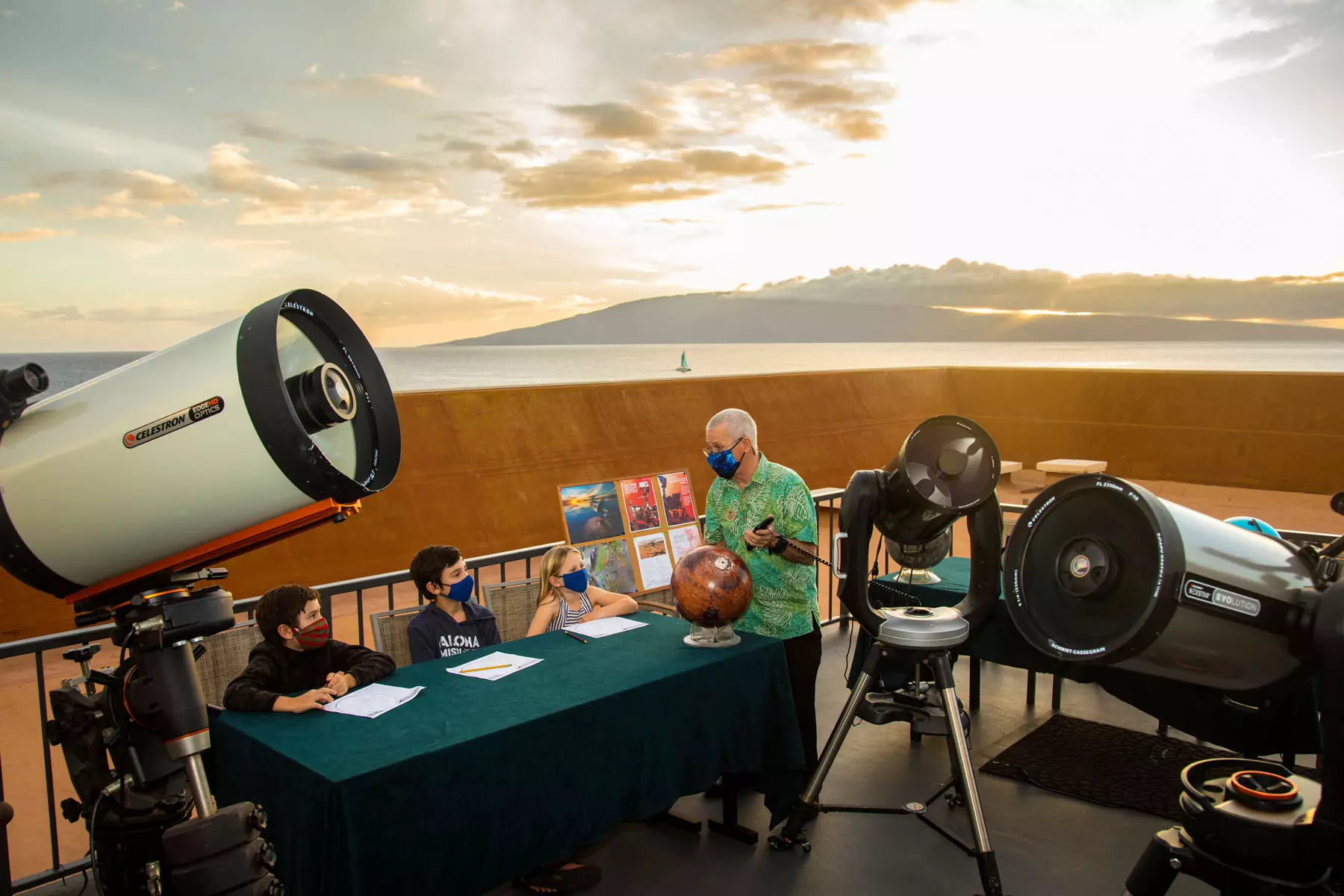 Astronomiekurs auf dem Dach im Hyatt Regency Maui Resort and Spa