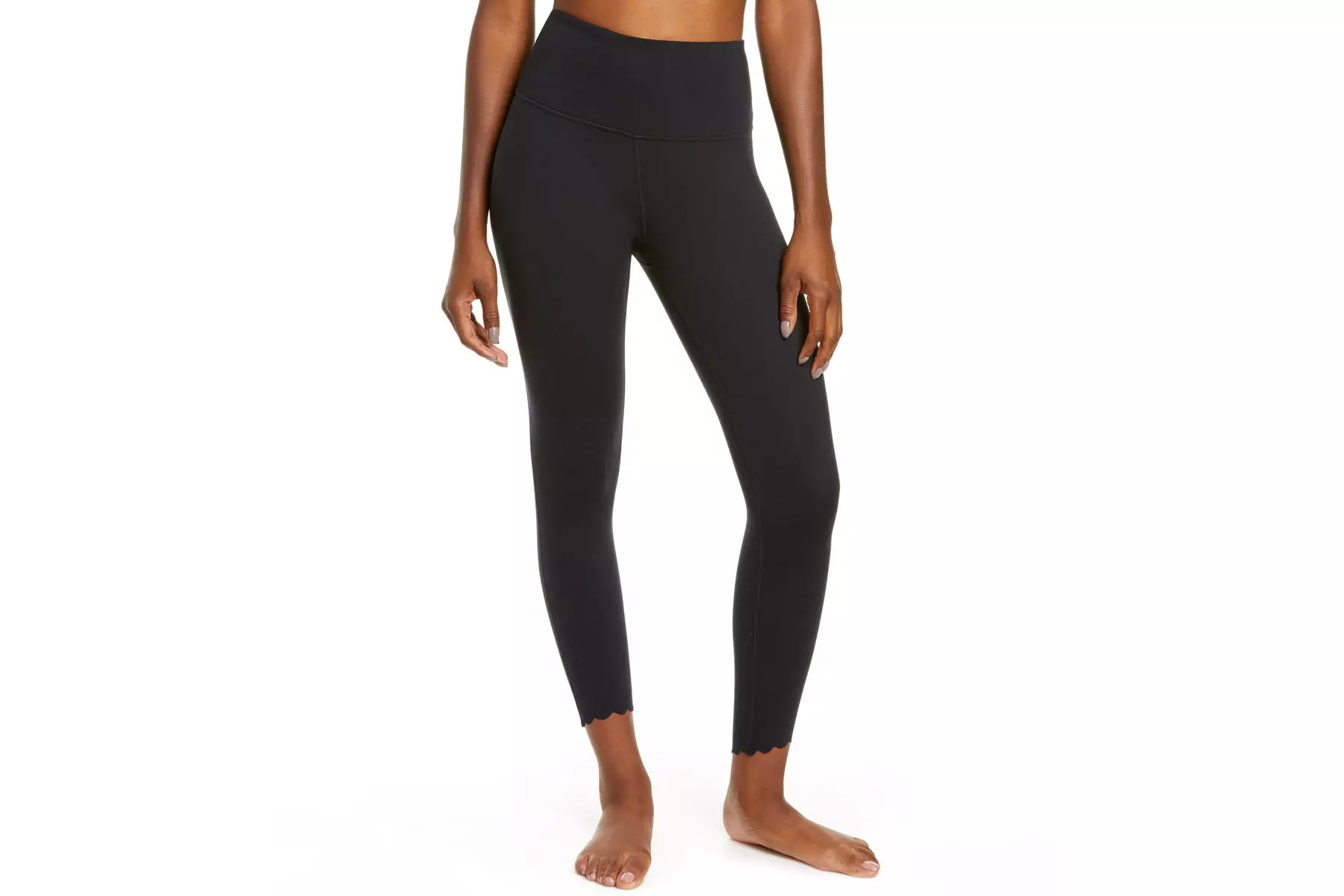 Swart geknipte leggings