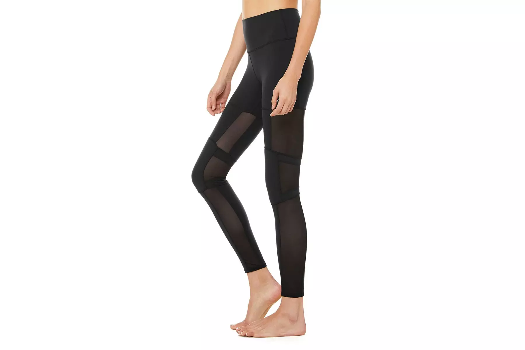 Svarte leggings i mesh