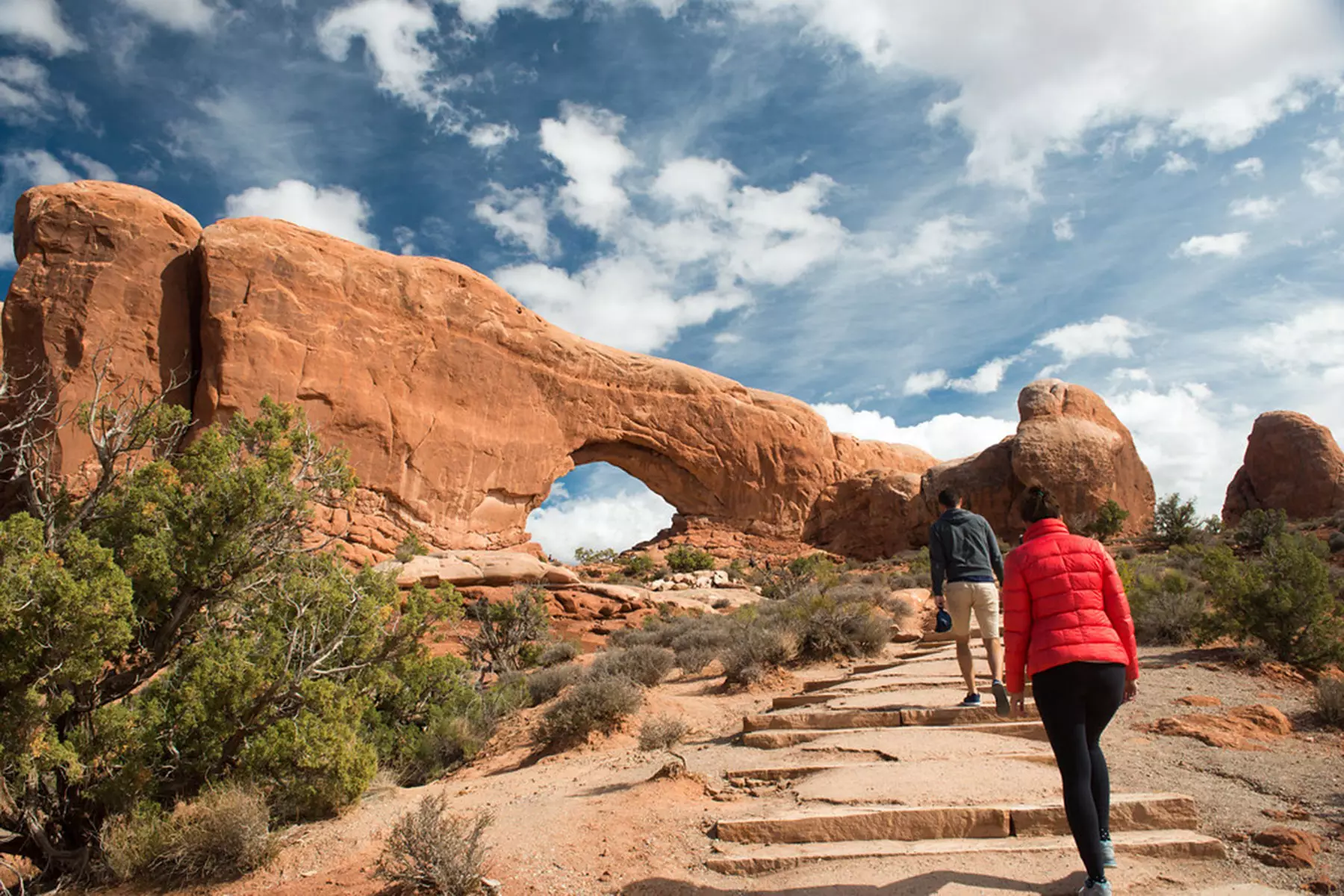 Vandring till North Window i Arches National PArk