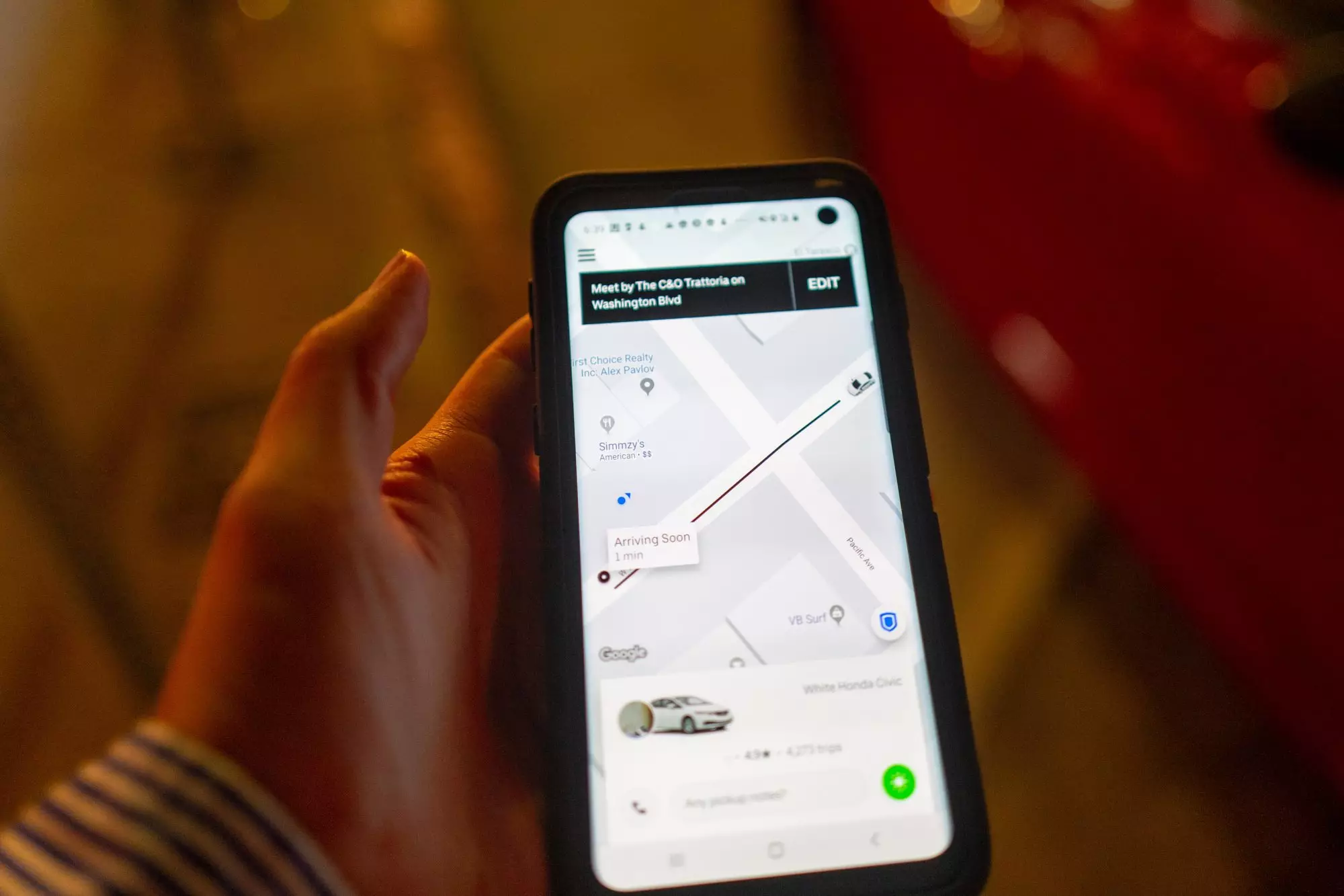 Munhu arikufonera Uber