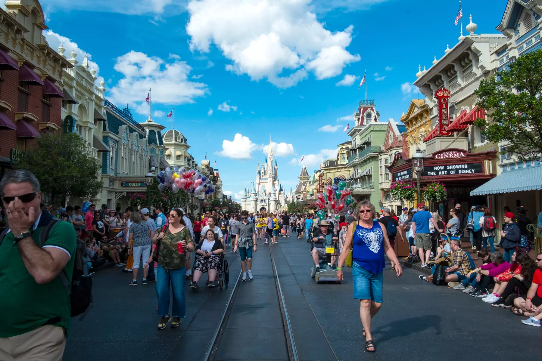 Main Street ved Walt Disney World's Magic Kingdom i Orlando, Florida