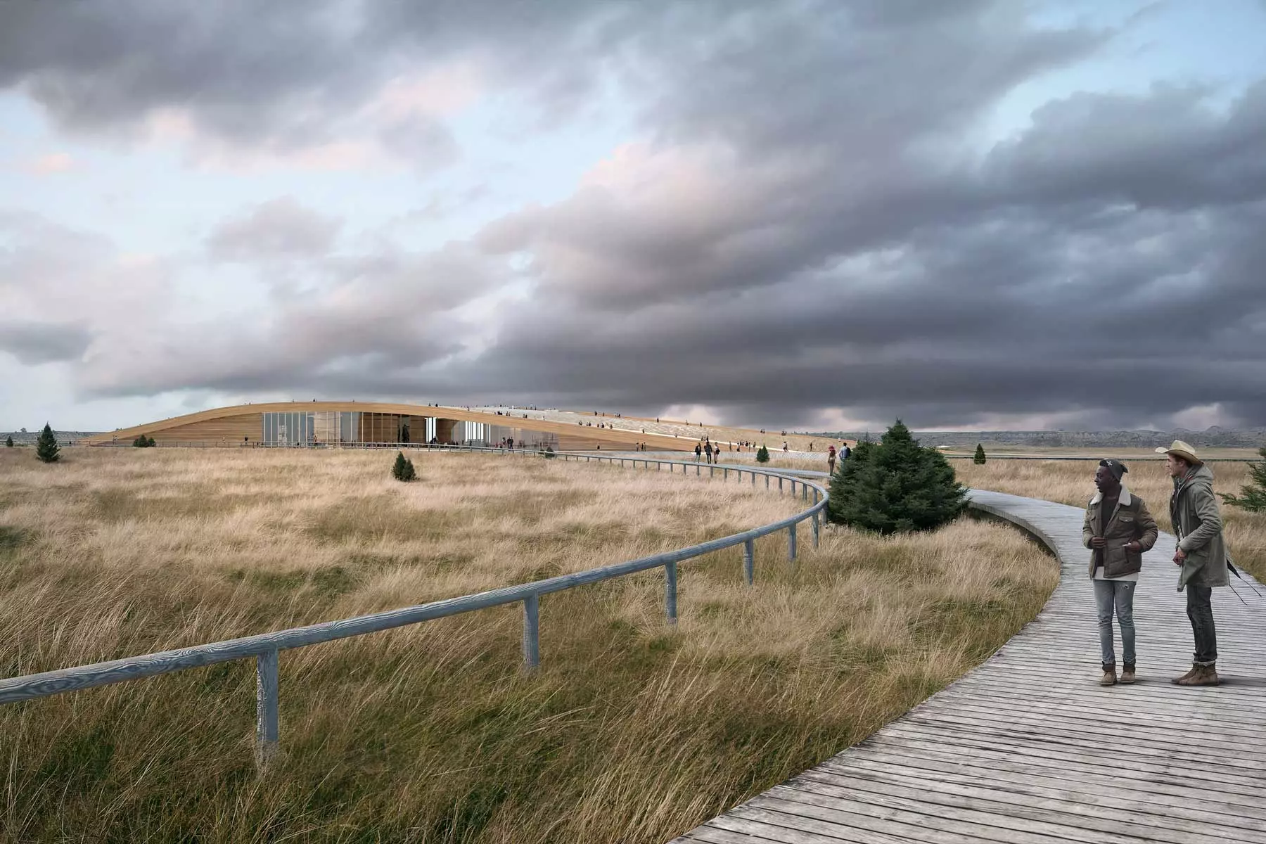 Theodore Roosevelt Presidential Library Renderings para sa Badlands