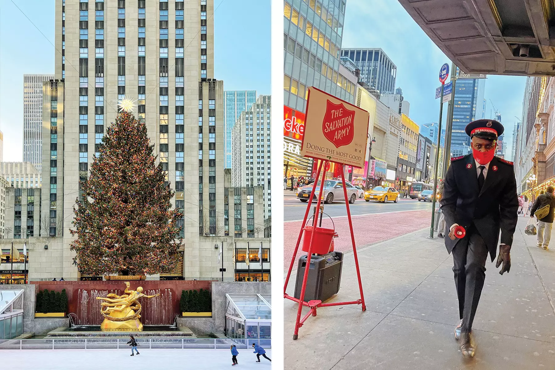 Rockefeller Tree en Leger des Heils Bell Ringer