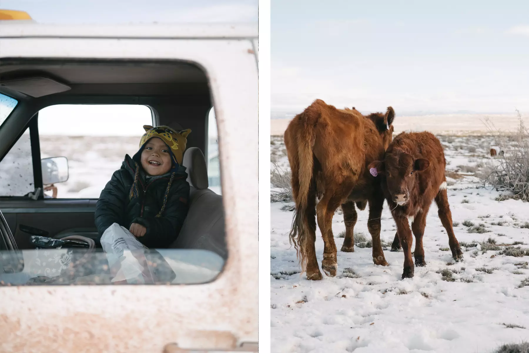 Vita Navajo in inverno al Canyon de Chelly