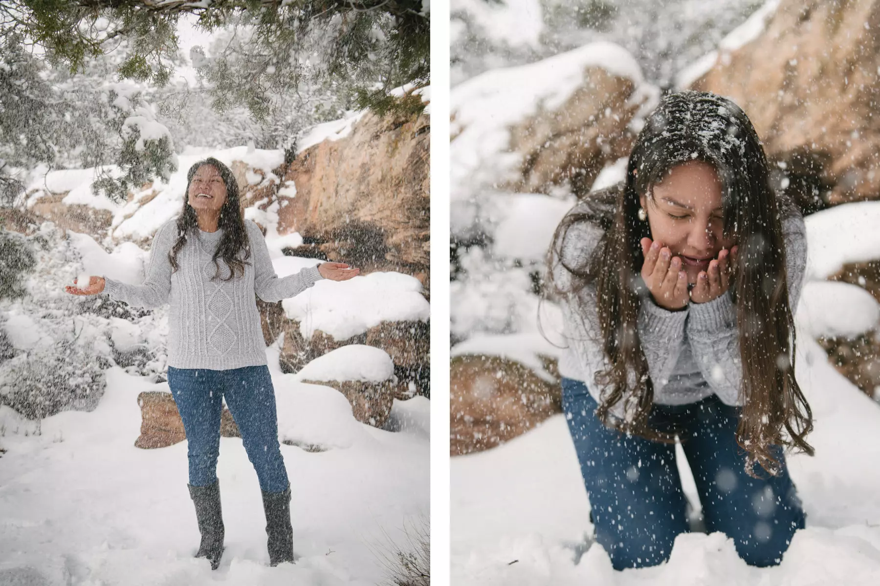 Vita Navajo in inverno al Canyon de Chelly