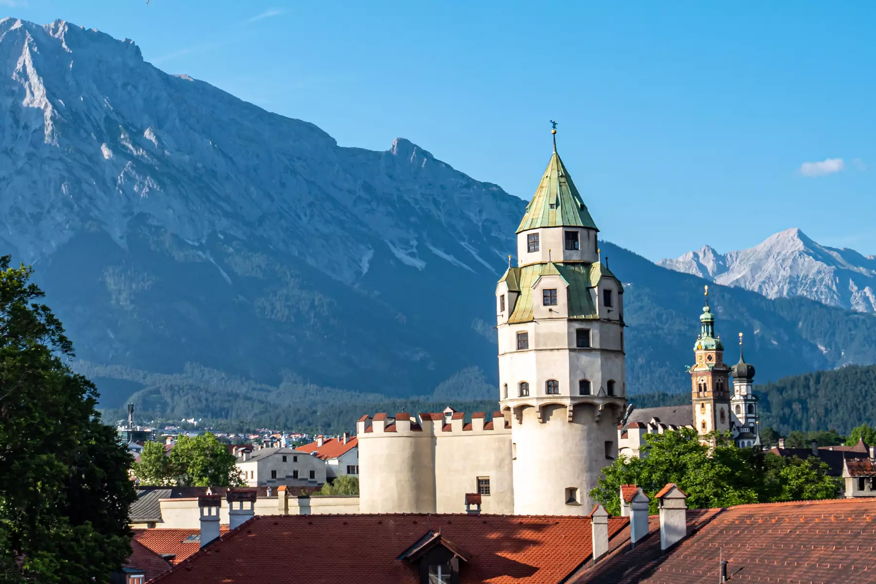 Panorama Meenung vun Hall an Tirol Éisträich