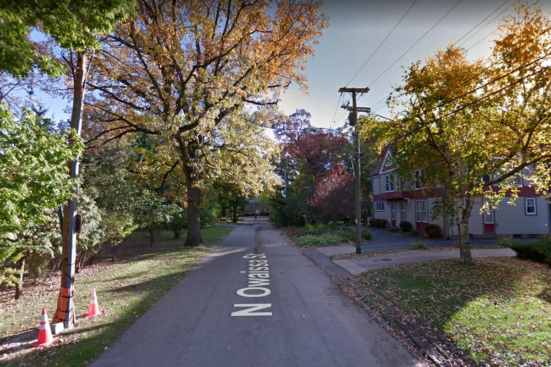 Owaissa St huko Appleton, Wisconsin kama inavyoonekana kutoka kwa Google Maps Streetview