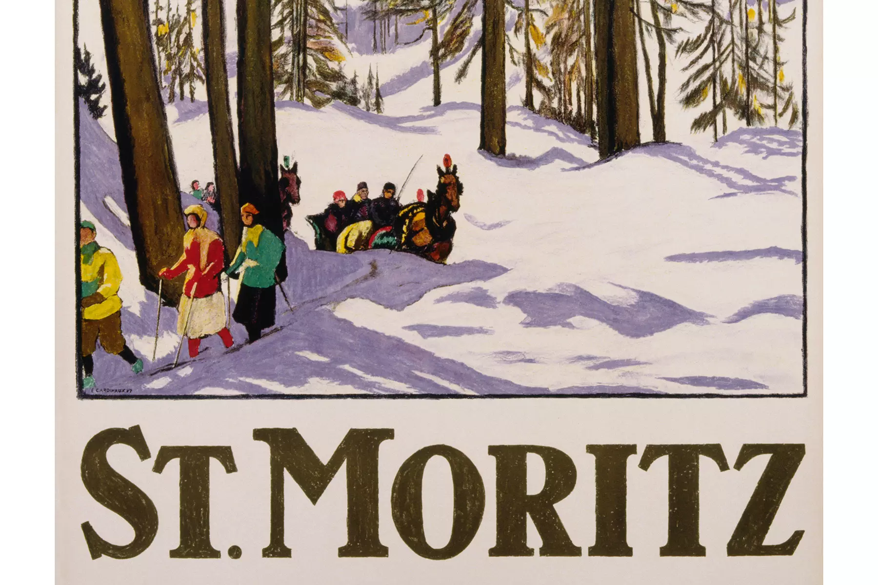 St. Moritz-poster door Emil Cardinaux