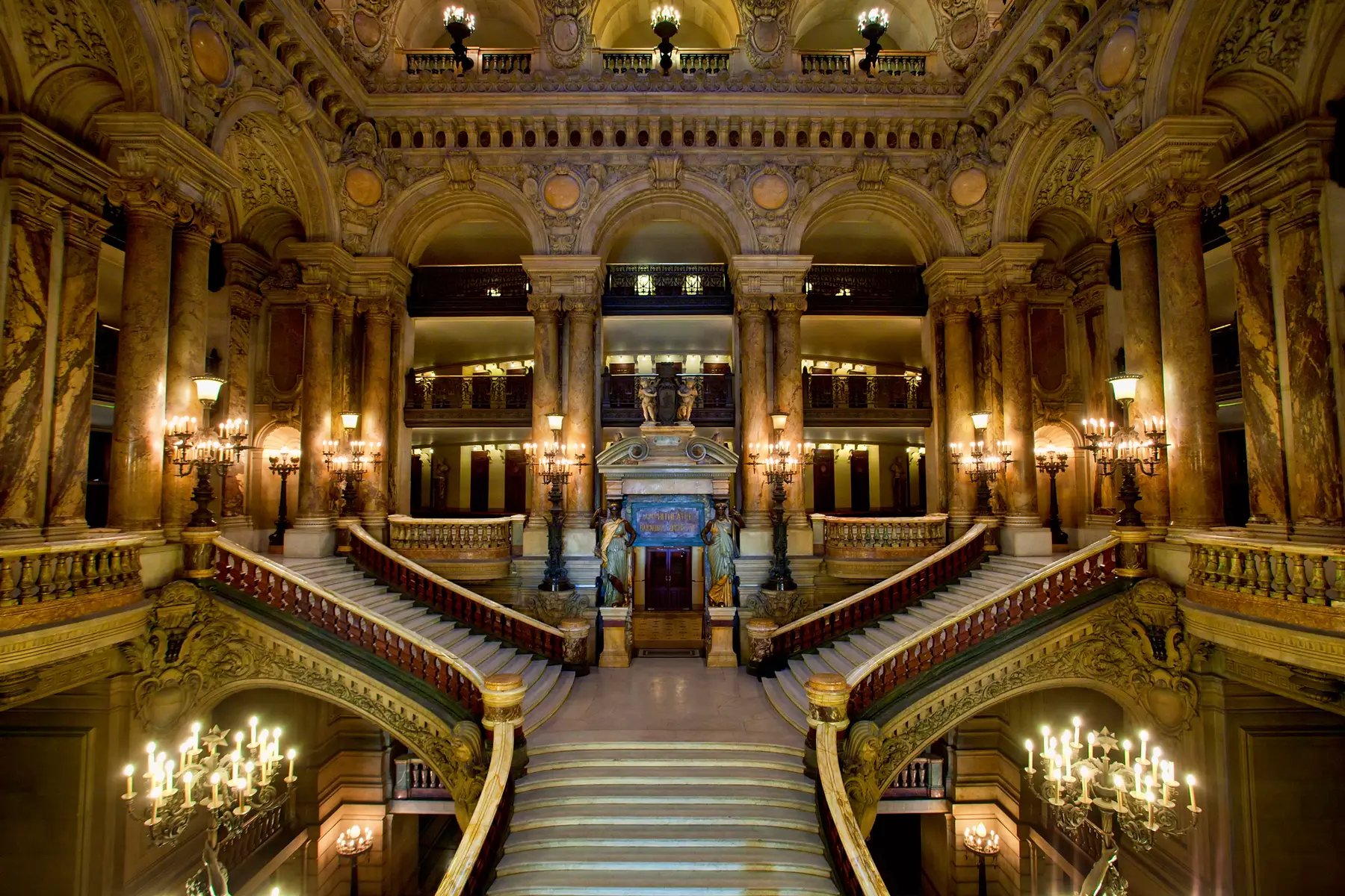 A escadaria do Palais Garnier Opéra National de Paris