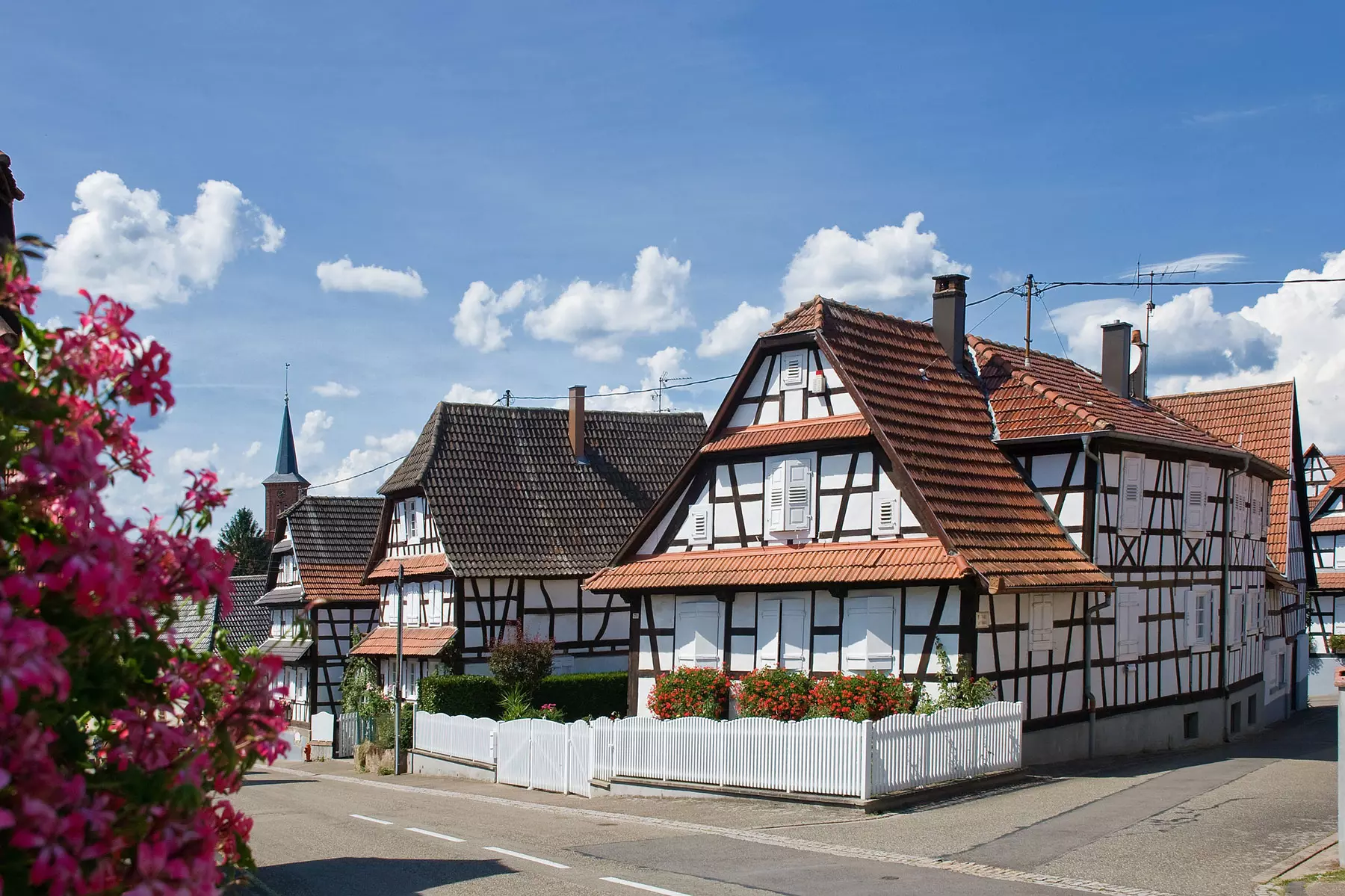 Fachwerkhäuser Hunspach-en, Bas-Rhin der Region Grand Est, Frantzia