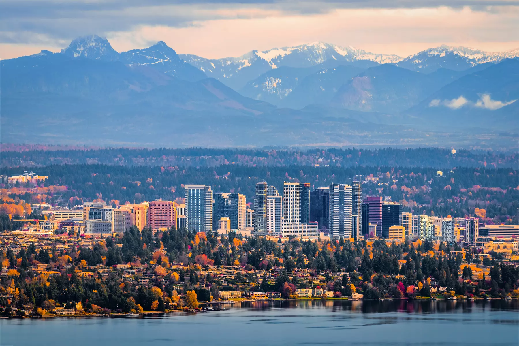 Vista aérea de Bellevue, Washington